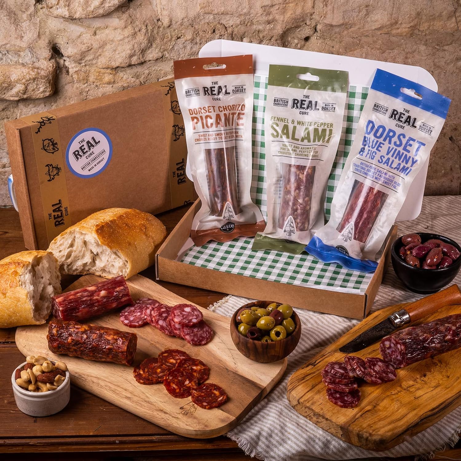 The Real Cure - British Salami Letterbox Charcuterie : Amazon.co.uk ...