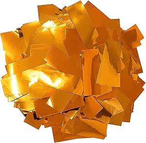Amazon.com: Shiny Metallic Confetti Rectangles, Orange Color – Ultimate ...
