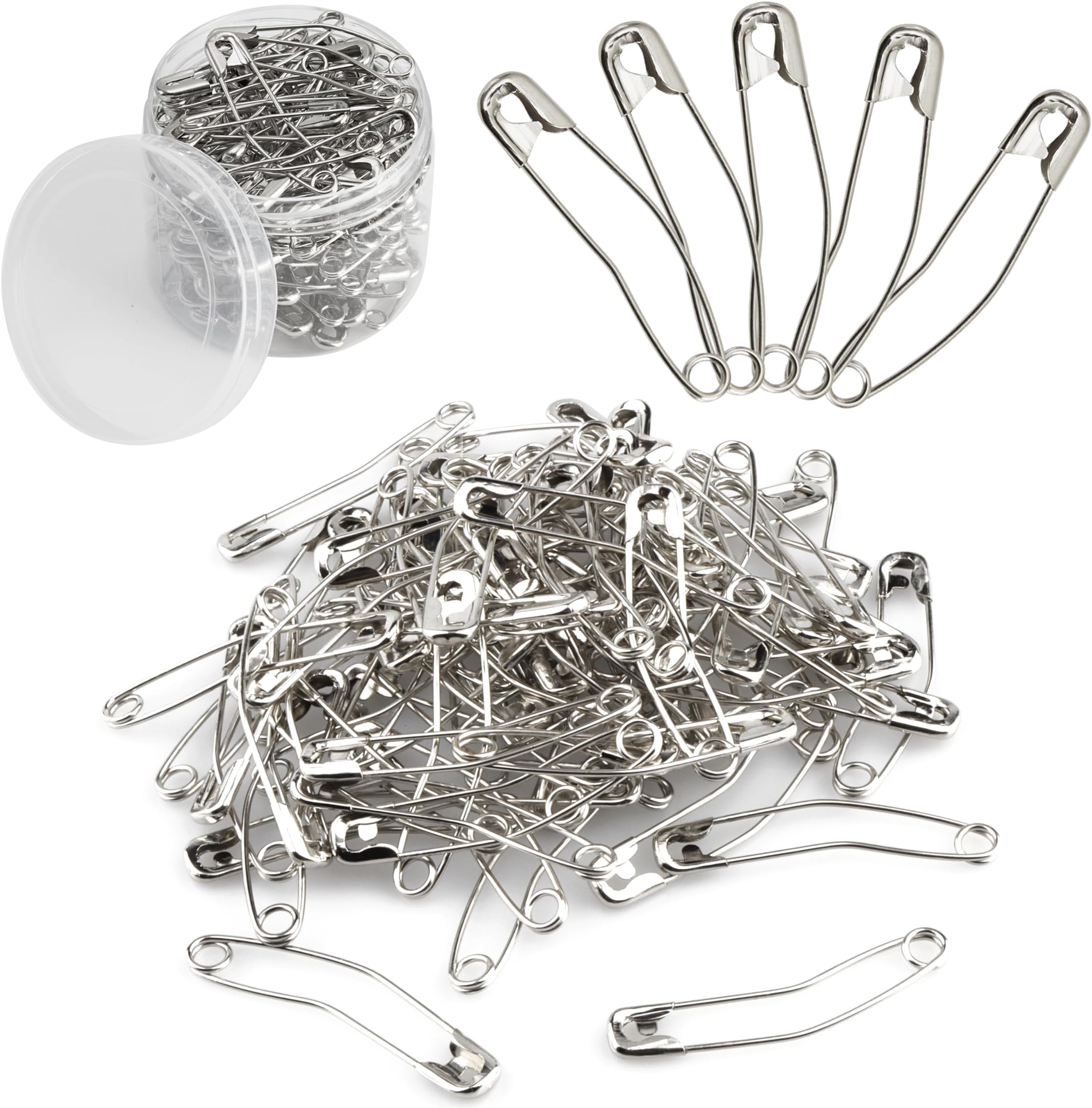 Amazon.com: Quilting Curved Safety Pins for Quick Basting, Size 3, 100 ...