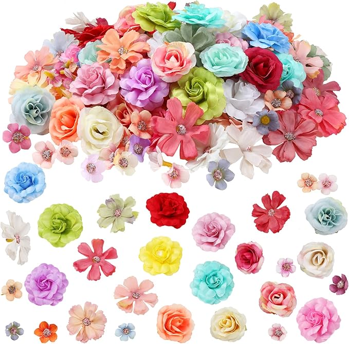 Amazon.com: Hoteam 300 Pcs Spring Assorted Small Flower Decorative Fake ...