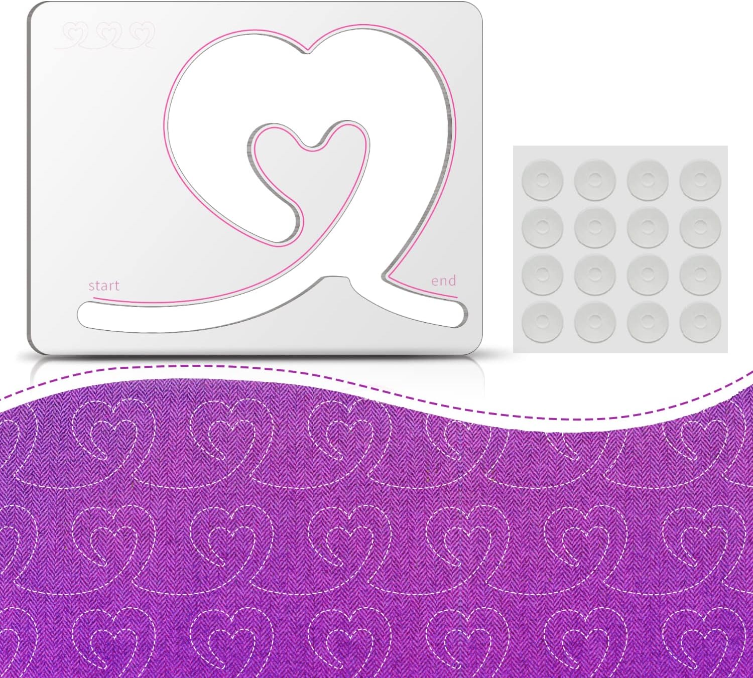 Amazon.com : HONEYSEW Free Motion Quilting Template Sewing Ruler ...