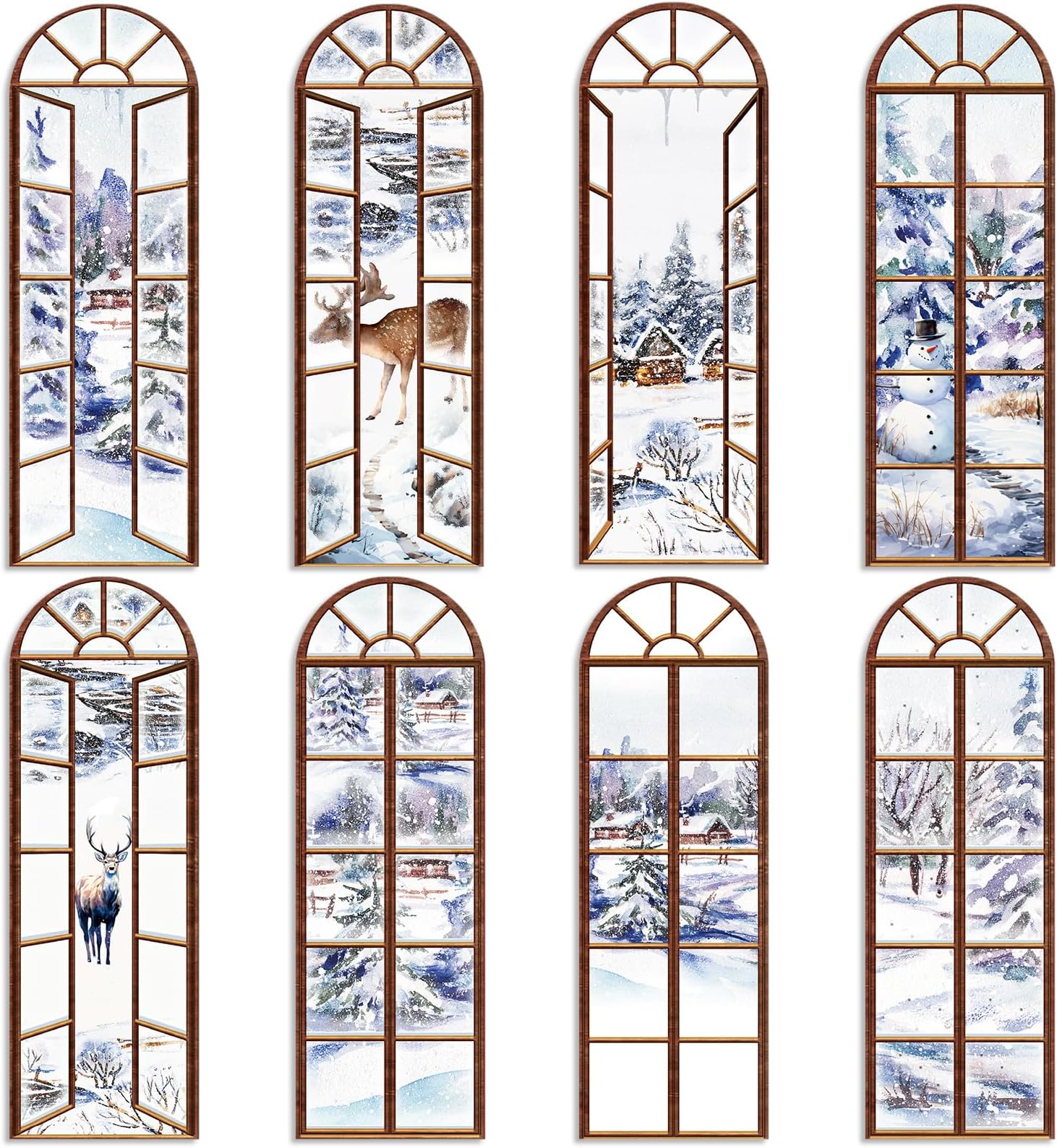 Amazon.com: Qeeenar 48 Pieces Christmas Winter Bookmarks Cute Christmas ...