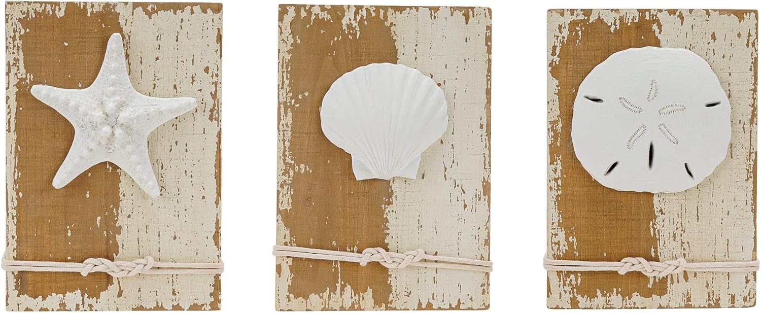 Amazon.com: SOFFEE DESIGN Set of 3 Beach Elements Wall Decorations ...