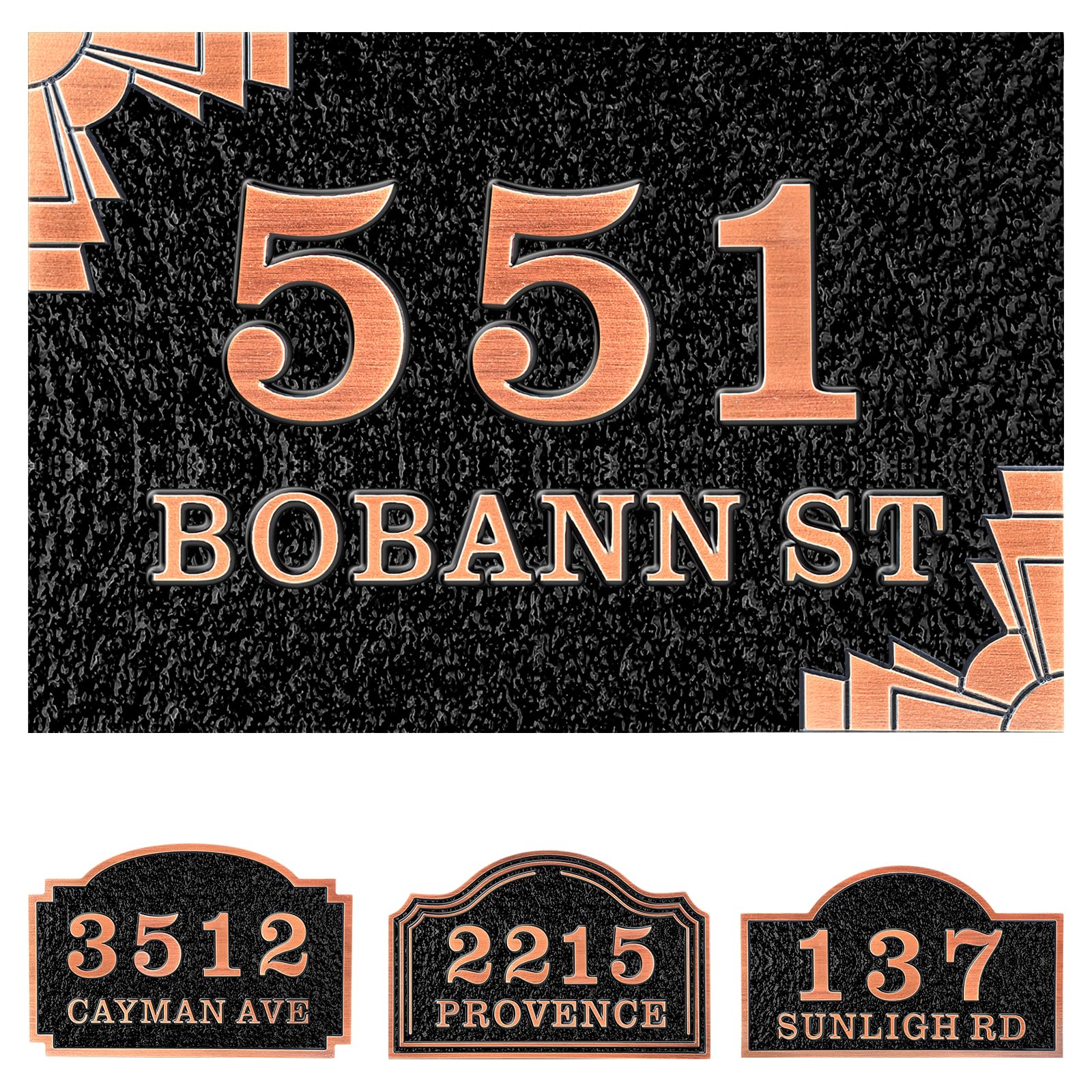 Snapklik.com : Personalized Cast House Address Plaque - Custom Number Sign For Mail Box