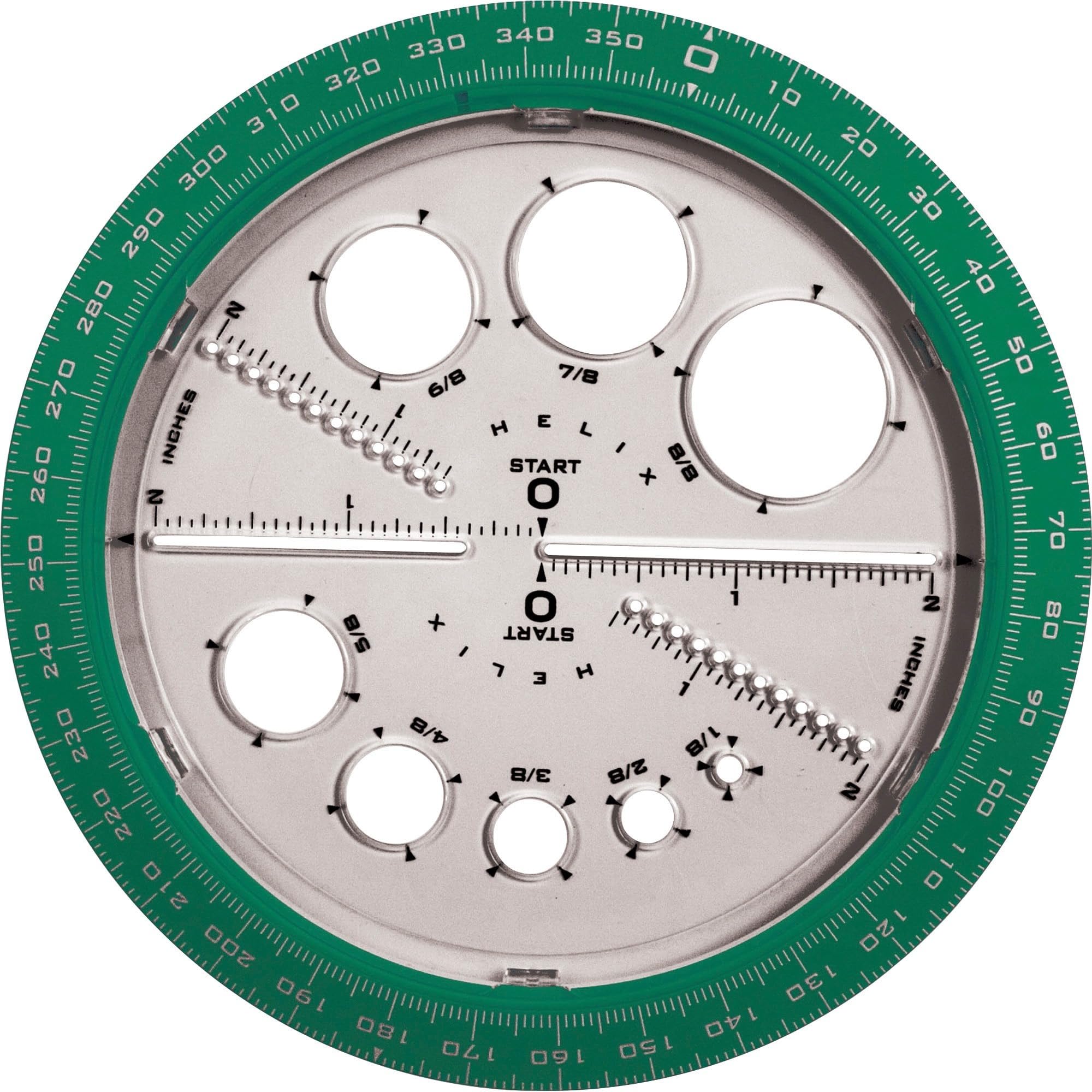 Helix Angle and Circle Maker with Integrated Circle Templates, 360 ...