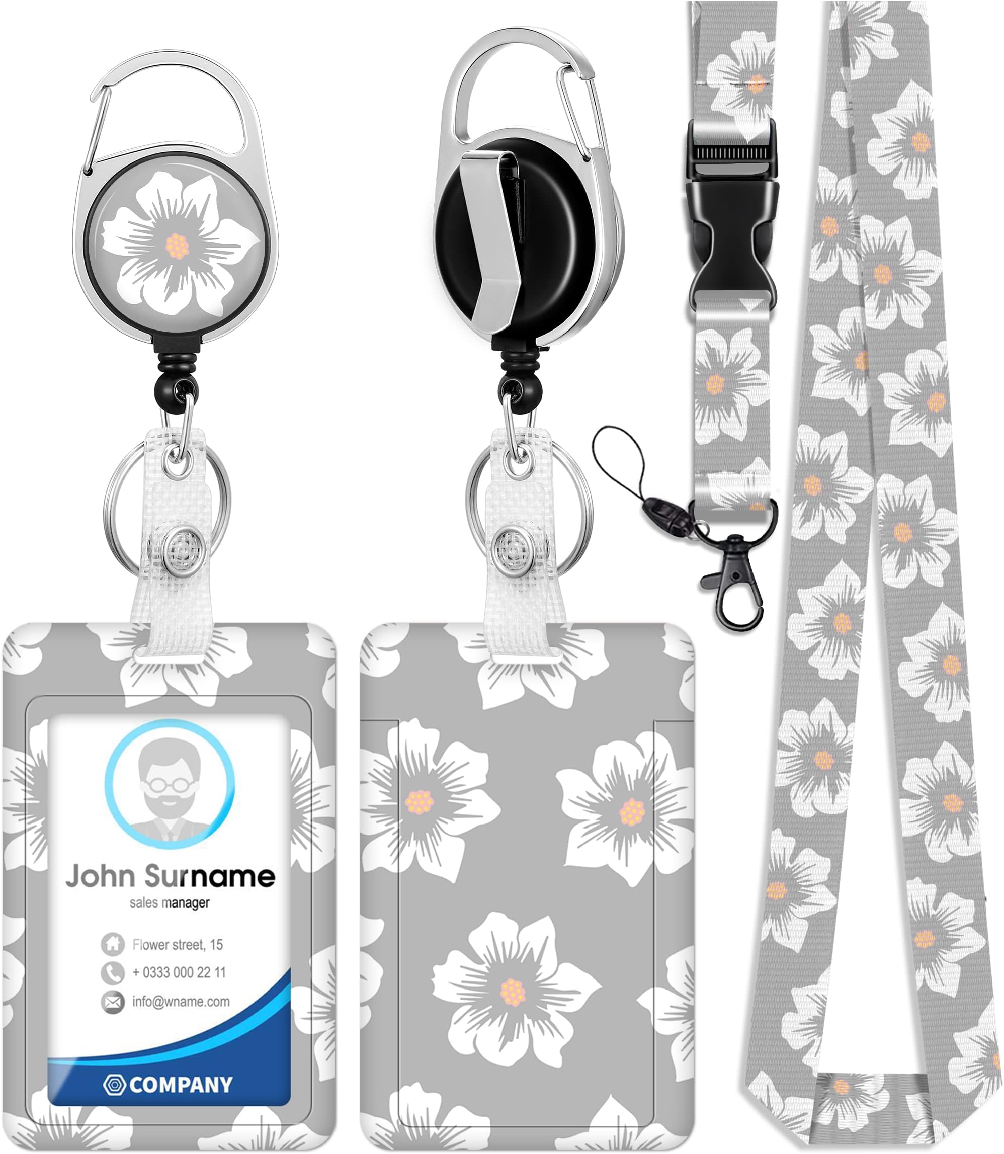 Amazon.com : Plifal ID Badge Holder with Lanyard and Retractable Badge ...