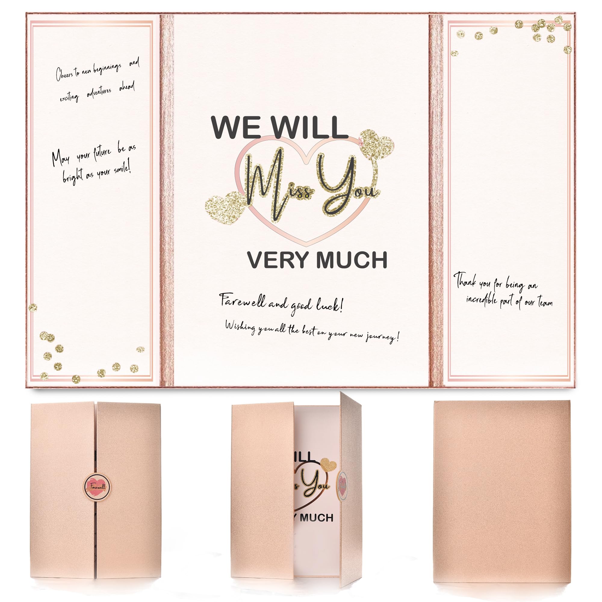 Snapklik.com : Farewell Party Decorations Guest Book Rose Gold 18"x12 ...