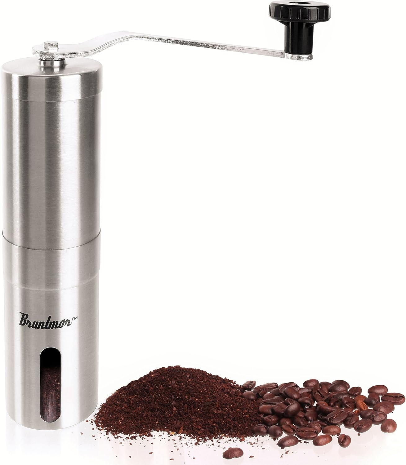 Amazon.com: Bruntmor, Portable Slim Ceramic Burr Manual Coffee Grinder ...