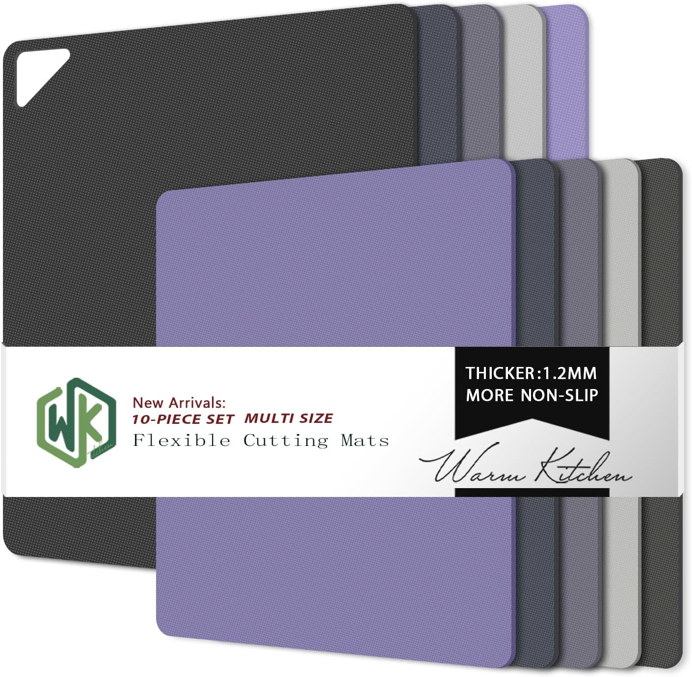 Amazon.com: Color-Coded Plastic Cutting Board Set with Storage Stand ...