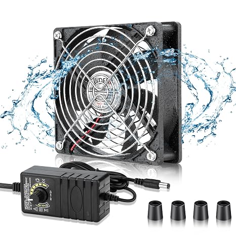 Amazon.com: WDERAIR 120mm x 25mm Small IP67 Waterproof Computer Cooling ...