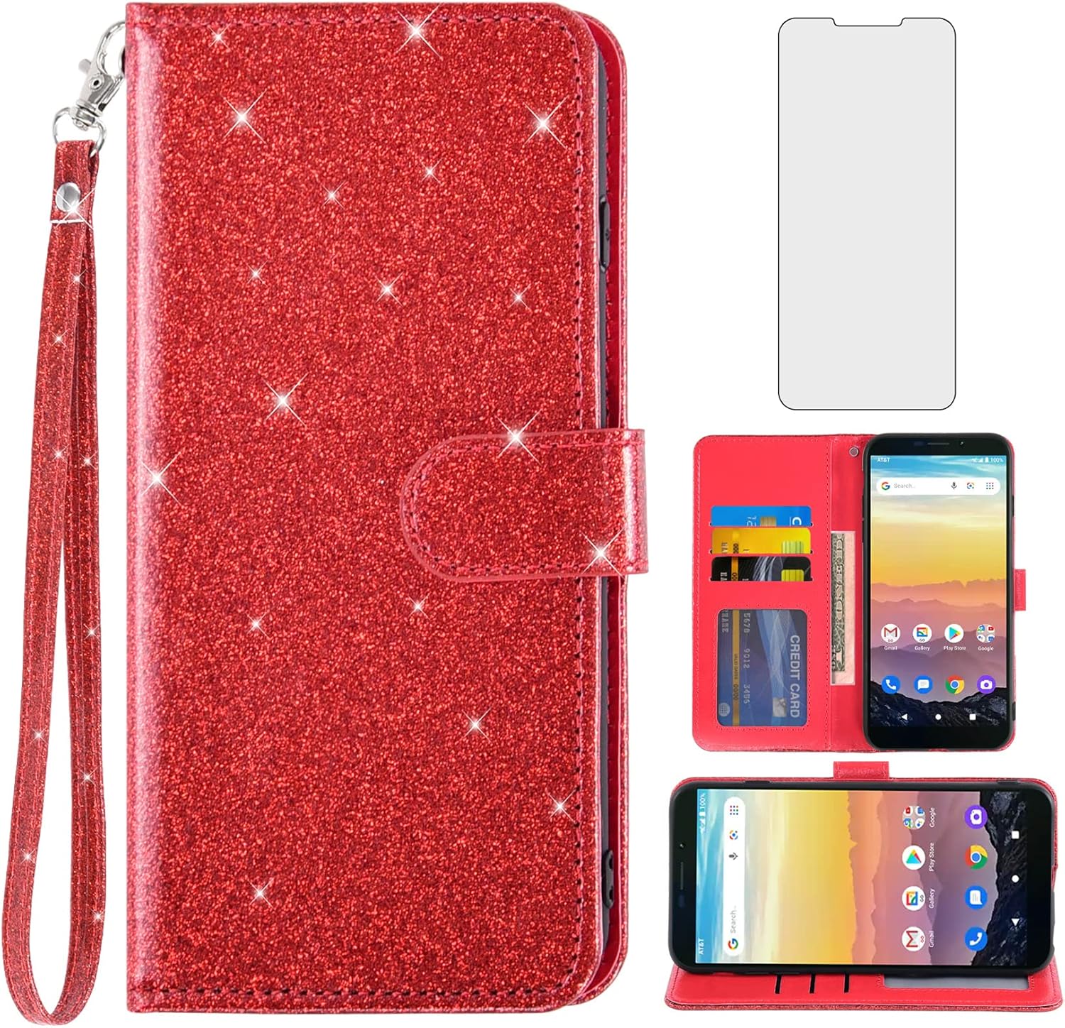 Amazon.com: Asuwish Phone Case for Cricket Vision 3/Debut/AT&T Calypso ...