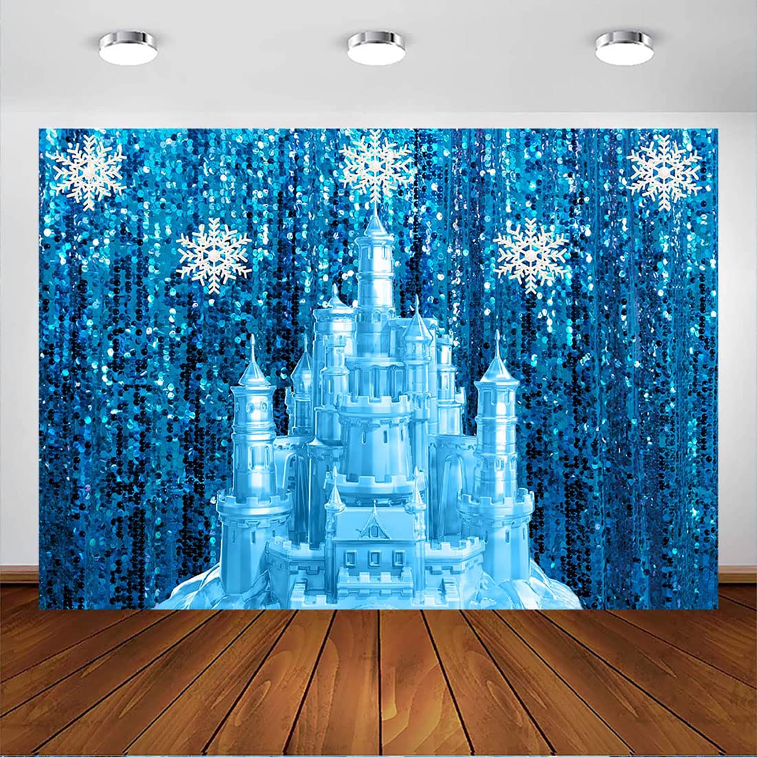 Buy Avezano Frozen Castle Backdrop Winter Birthday Party Decorations ...