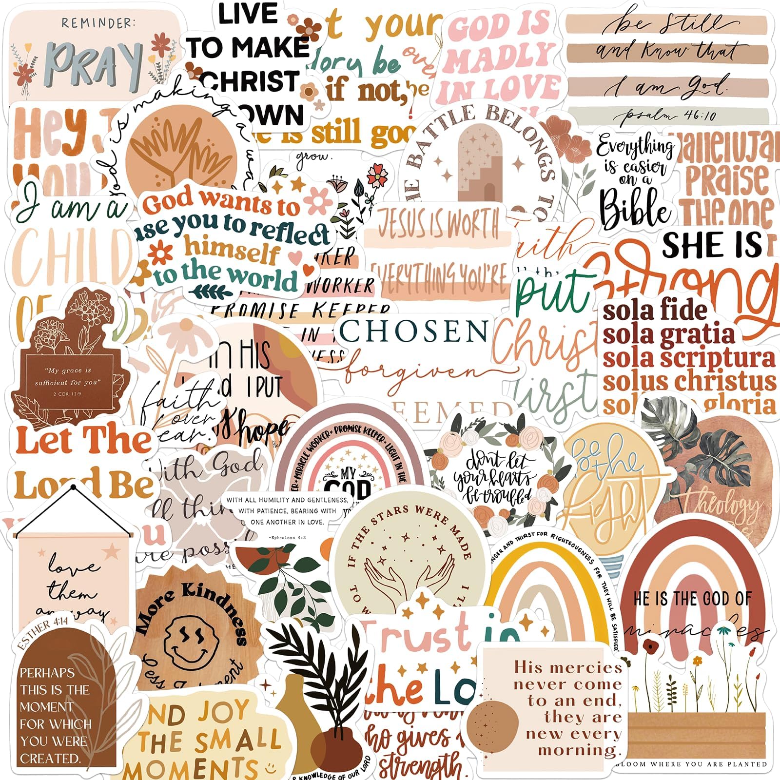 Amazon.com: Christian Stickers 50PCS, Boho Jesus Stickers, Aesthetic ...