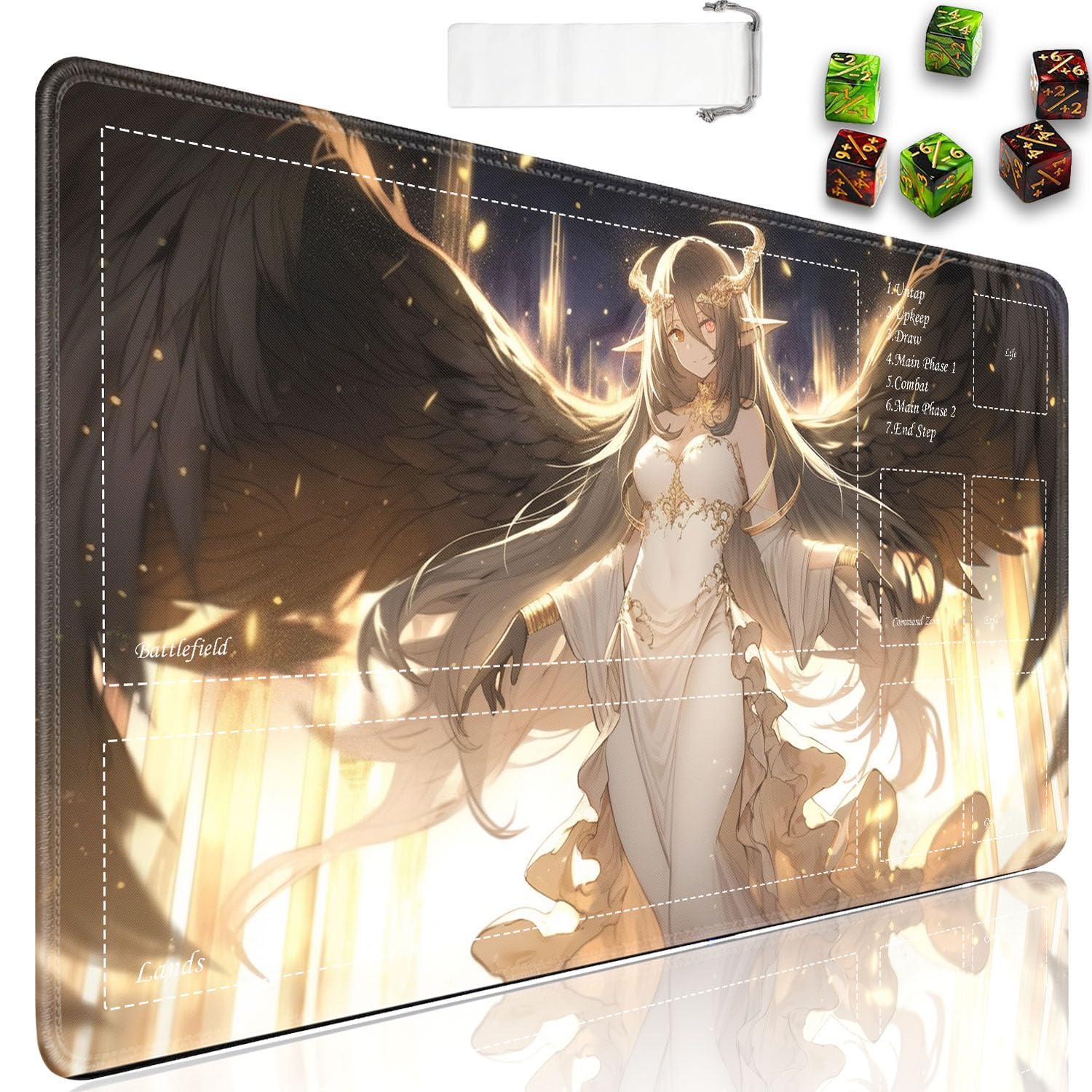 Amazon.com: for TCG Playmat, Ultra Pro Playmat with Zones, 24x14 in Non ...