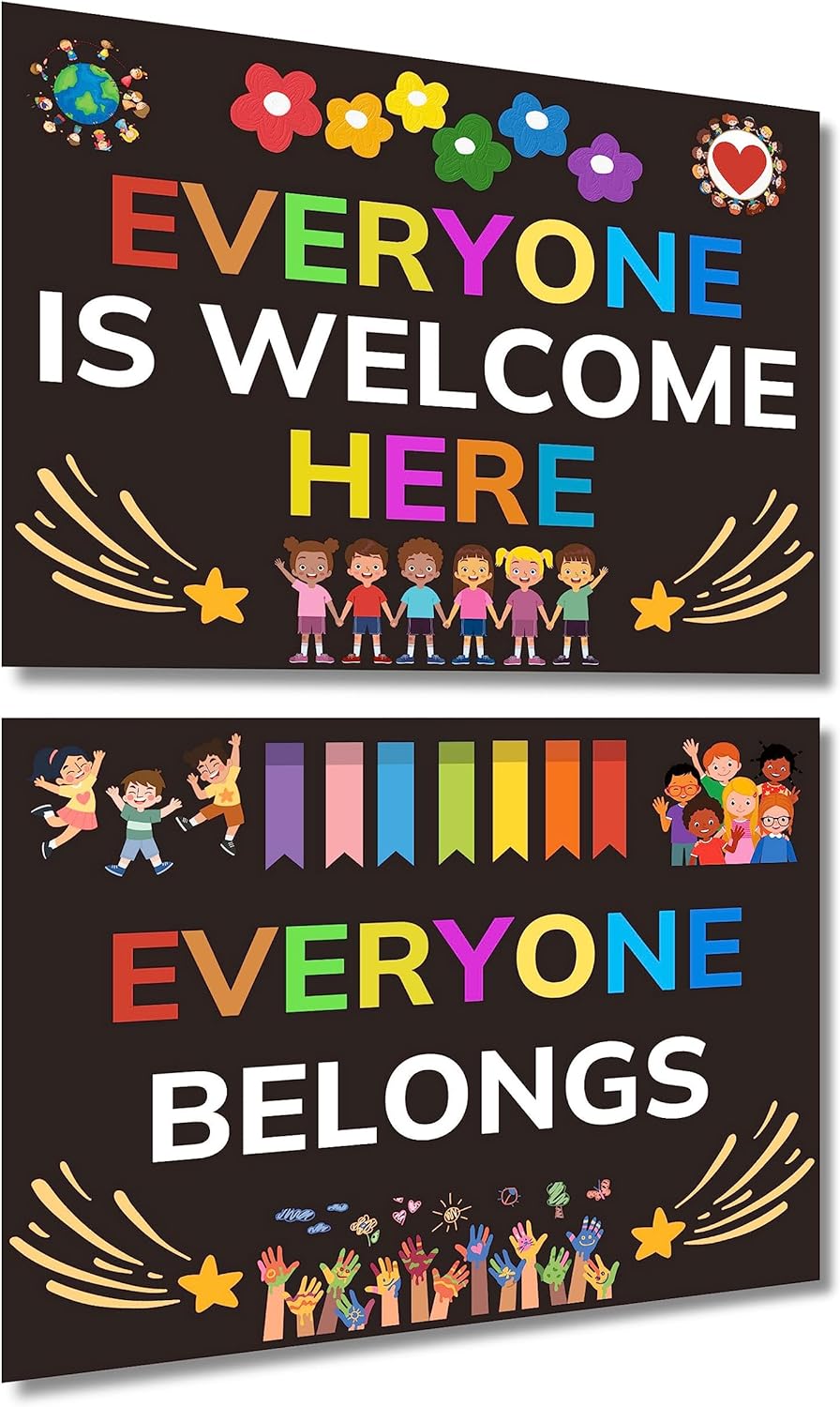 Amazon.com: Imperial Designs Everyone is Welcome Classroom Decor for ...
