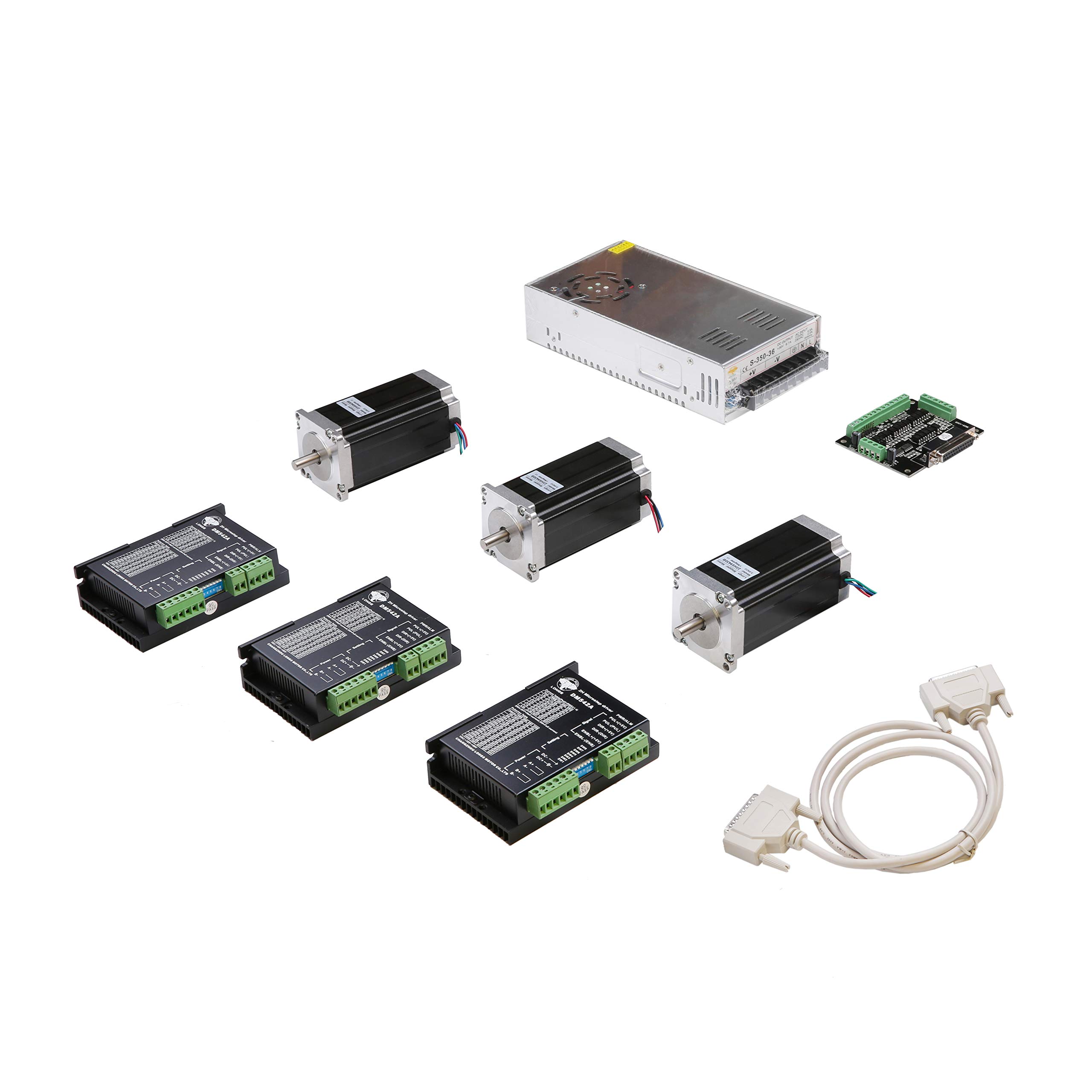 3Axis Nema23 stepper motor 425oz 23HS9430B DUAL shaft &Driver DM542A ...