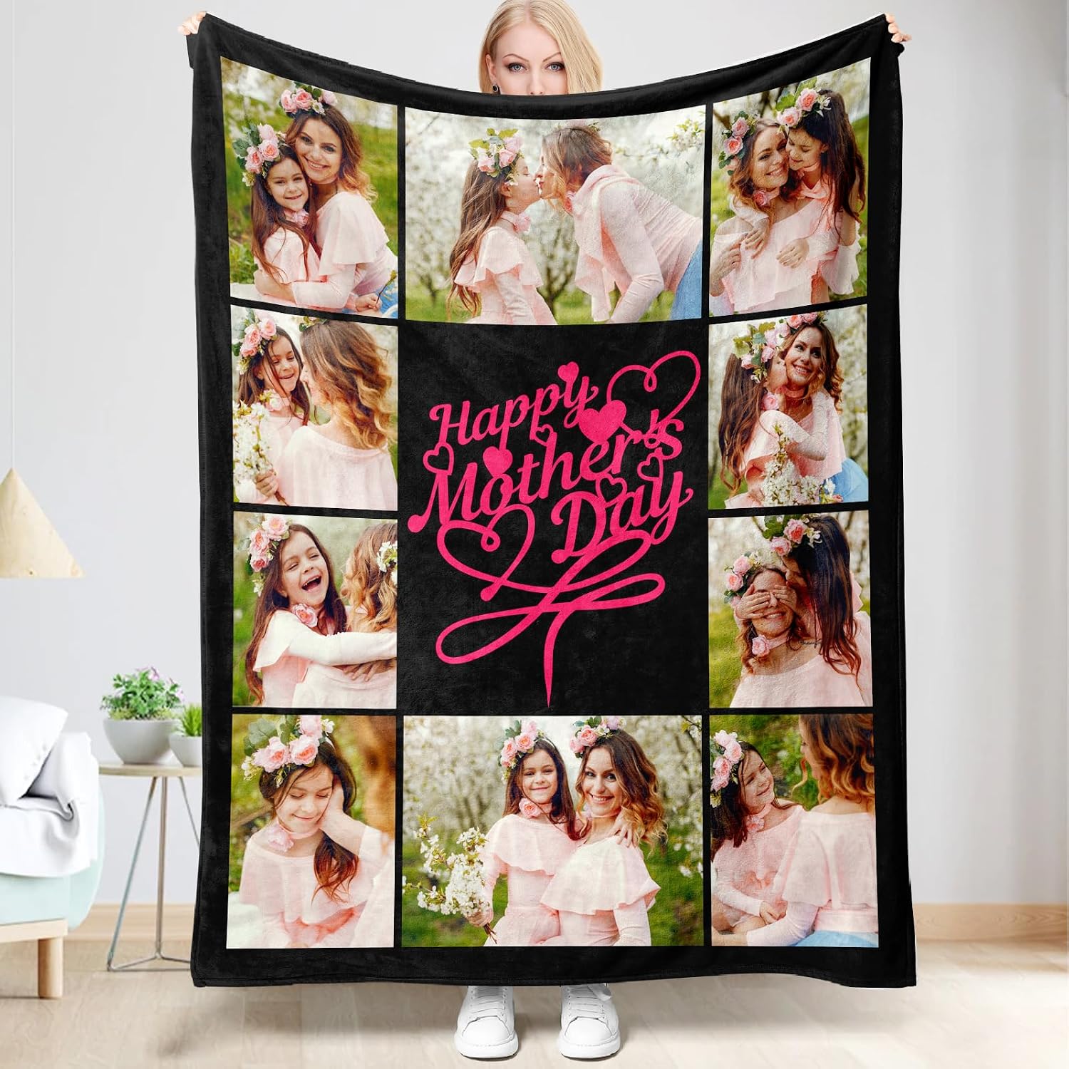 Amazon.com: AZUFEMOS Custom Blanket with Picture-Mom Blanket for ...