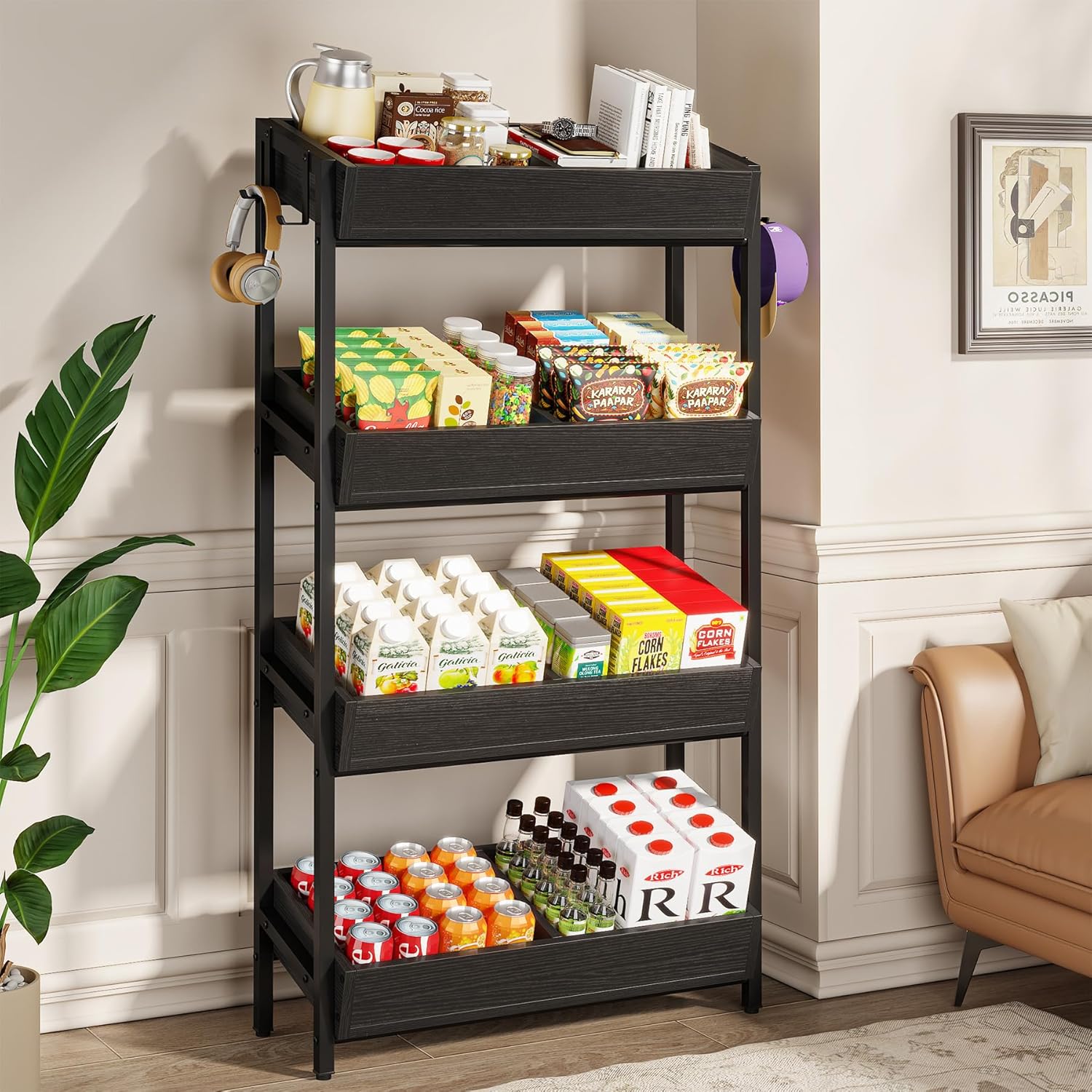 Amazon.com: Tribesigns 4-Tier Retail Snack Display Shelf, Snack Rack ...