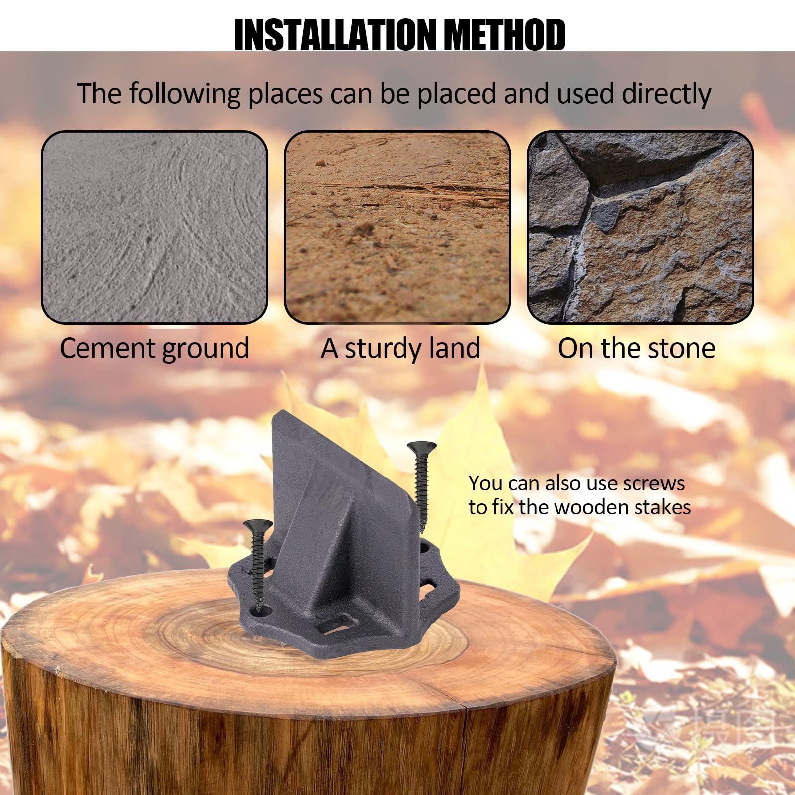 Snapklik.com : Firewood Kindling Splitter Stand,Wood Splitting Wedge ...