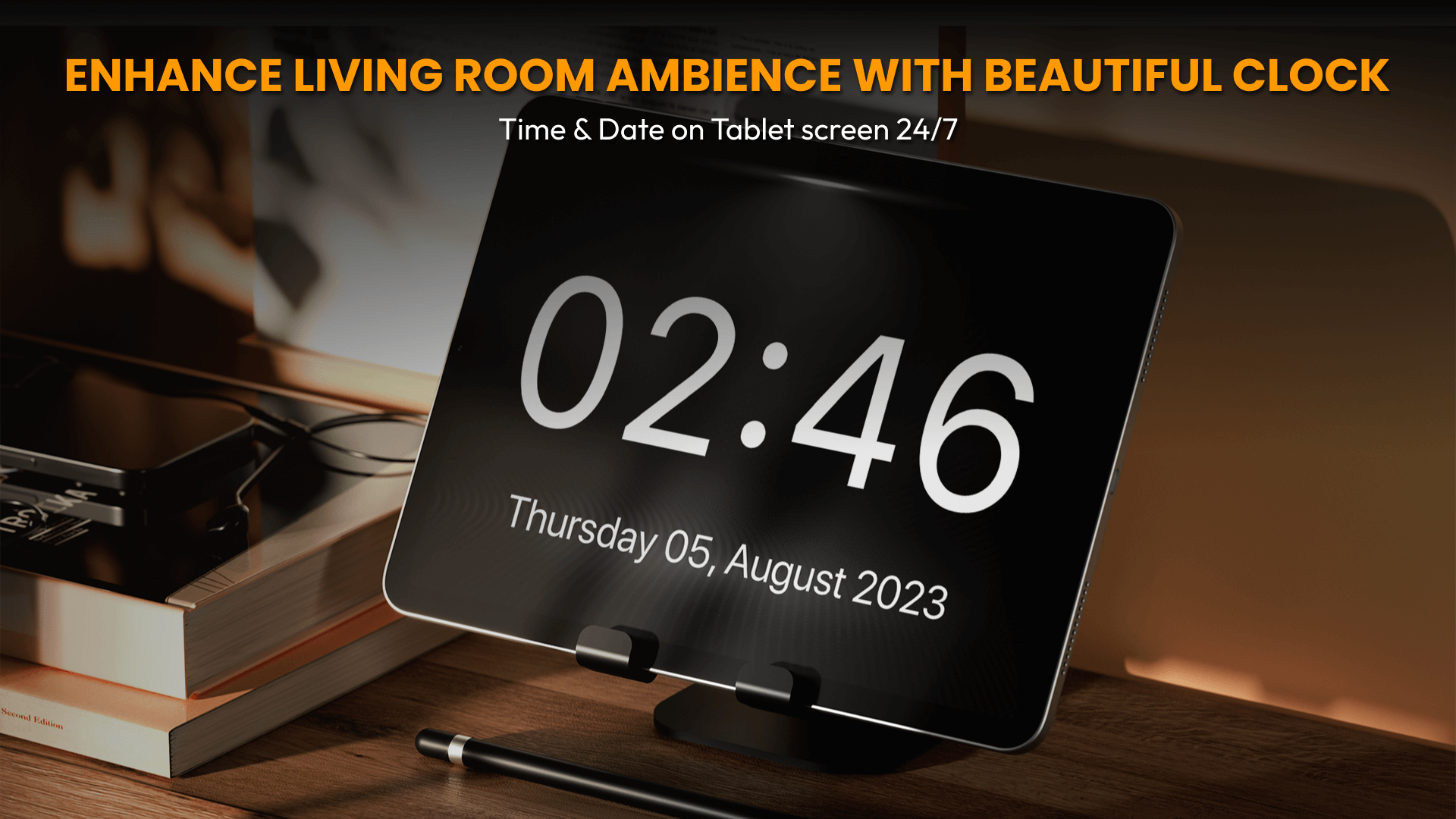 Alarm Clock with Beautiful Clock Face Screensaver - Peaceful Wallpaper ...