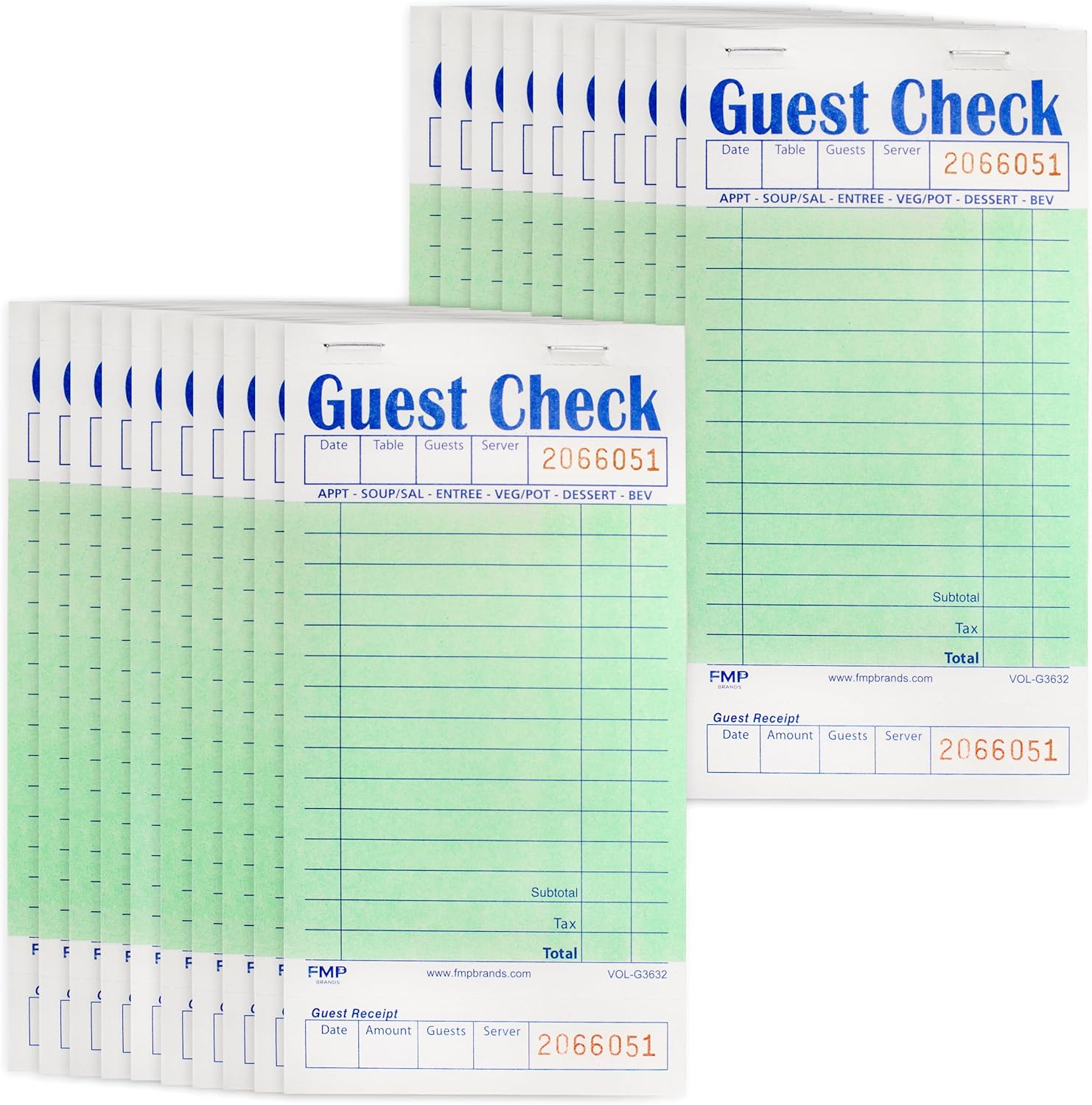 Amazon.com: FMP Brands Guest Check Books for Servers, Server Note Pads ...