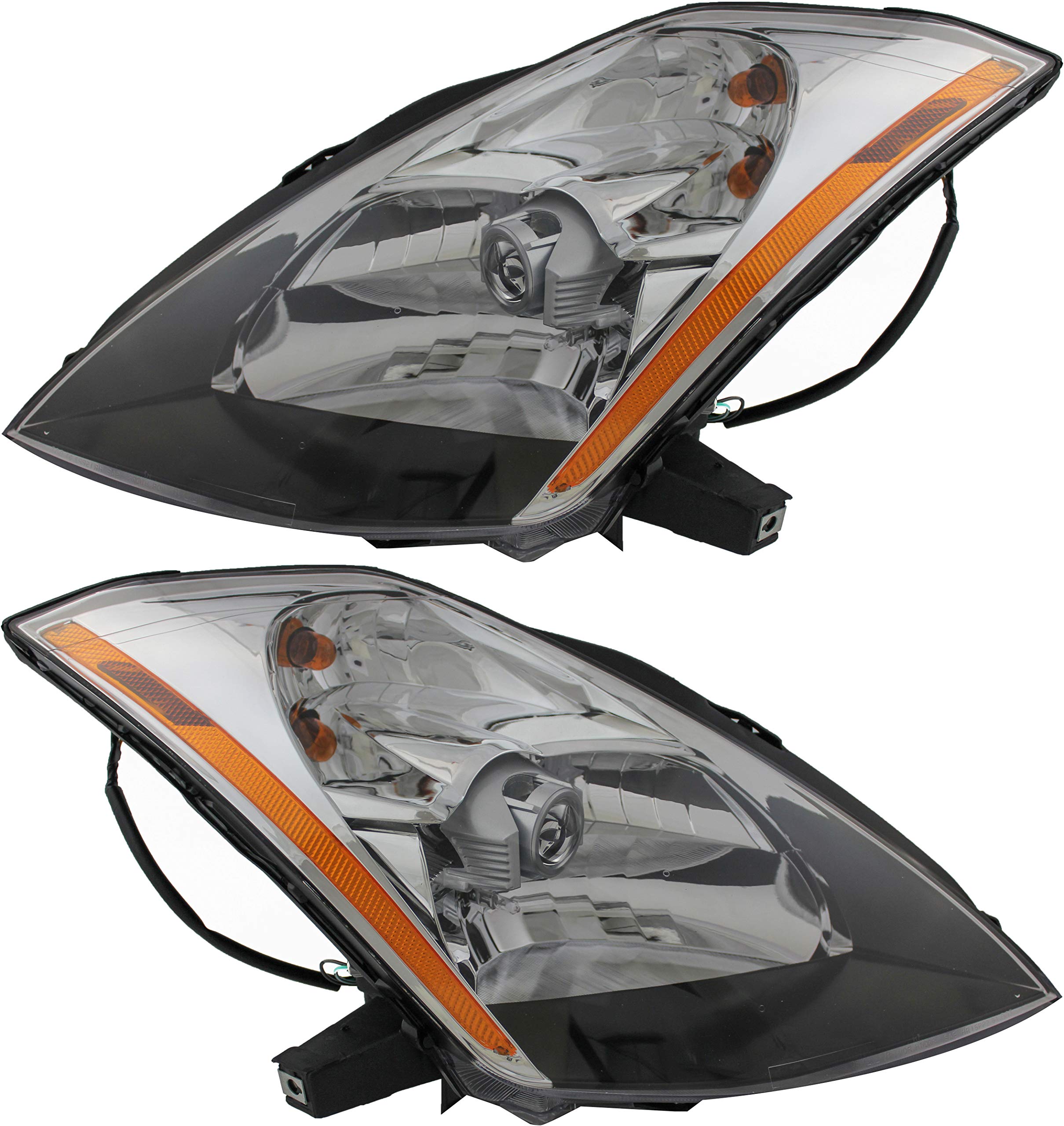 Amazon.com: For Nissan 350Z Headlights Lamps Set 2003 2004 2005 Halogen ...