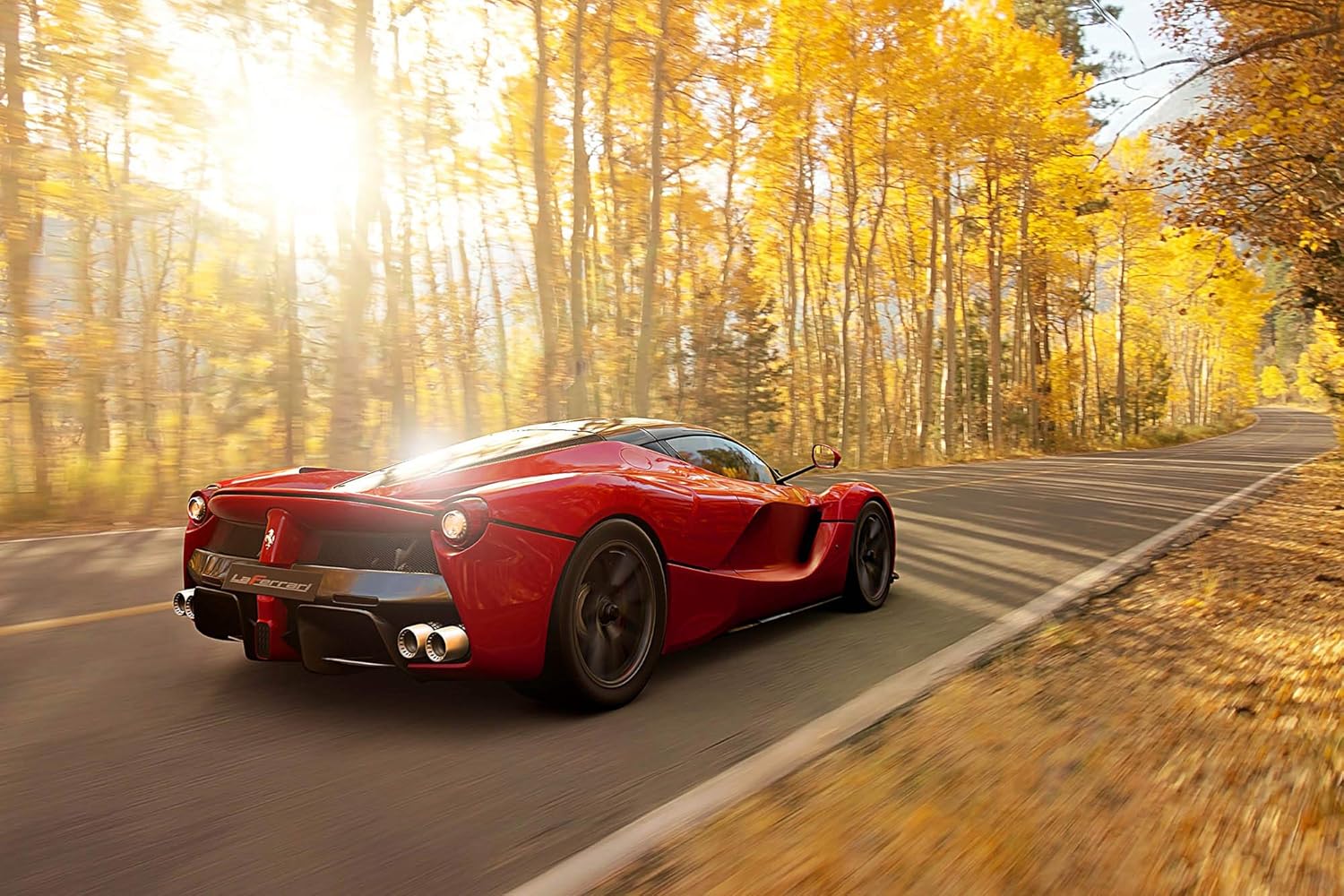 Amazon.com: XOTIKS Ferrari LaFerrari - Fine Art Giclee Canvas Print ...