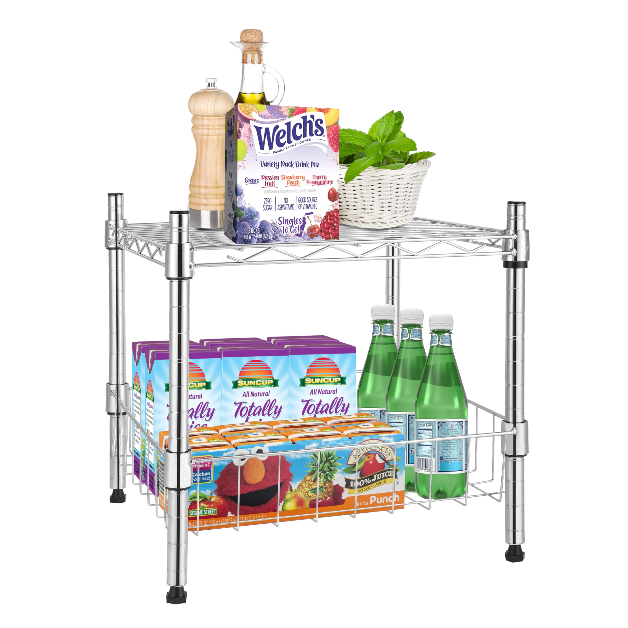 Snapklik.com : YSSOA HealSmart 2-Tier Shelving Unit, 15" W X 13.8" D X ...