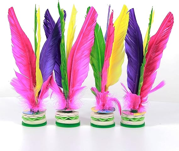Amazon.com : Celwchx Jianzi Shuttlecock Colorful Foot Feather Sports ...