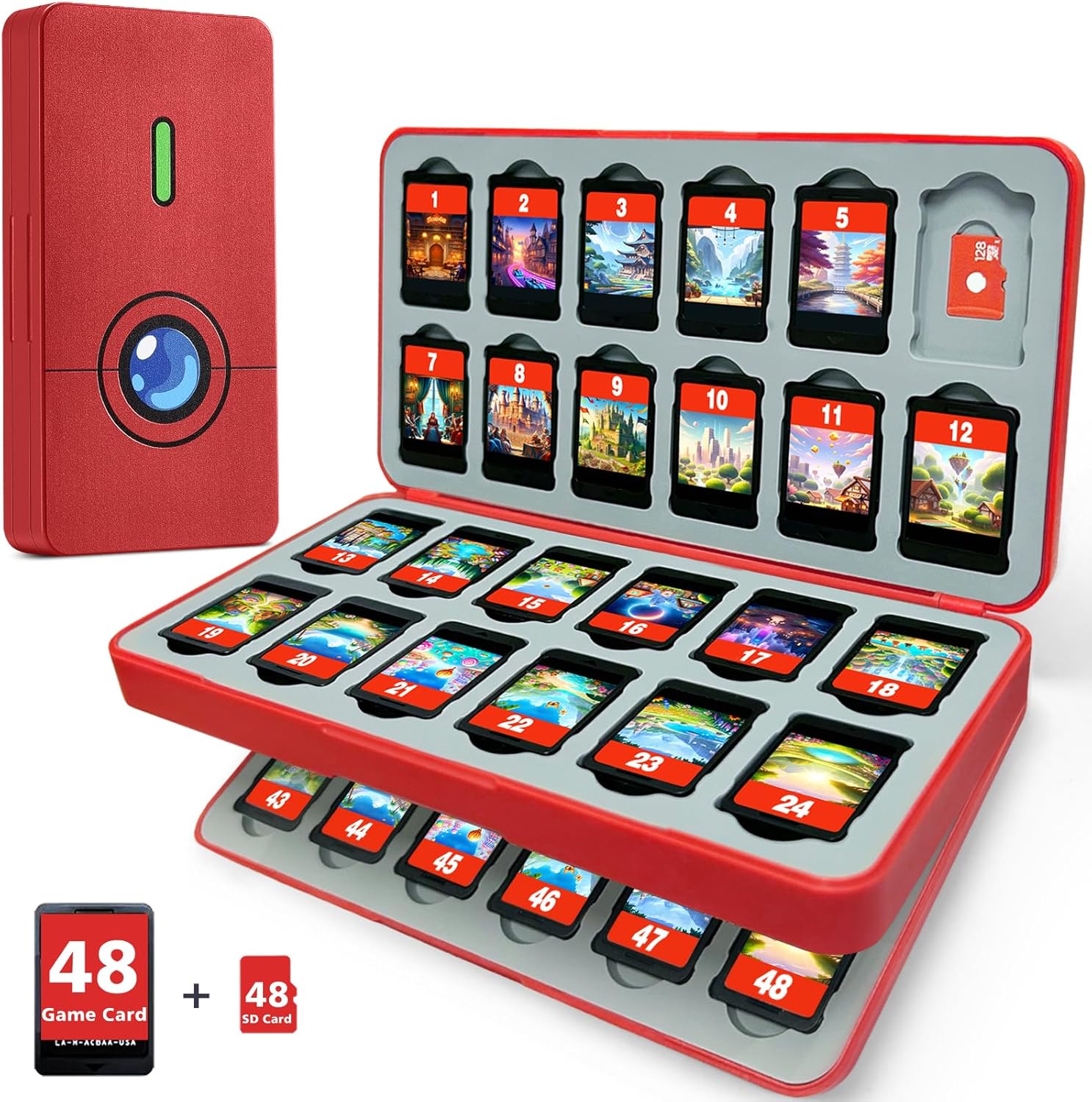 FUNLAB Switch Game Case Compatible with Nintendo Switch Games & Micro ...