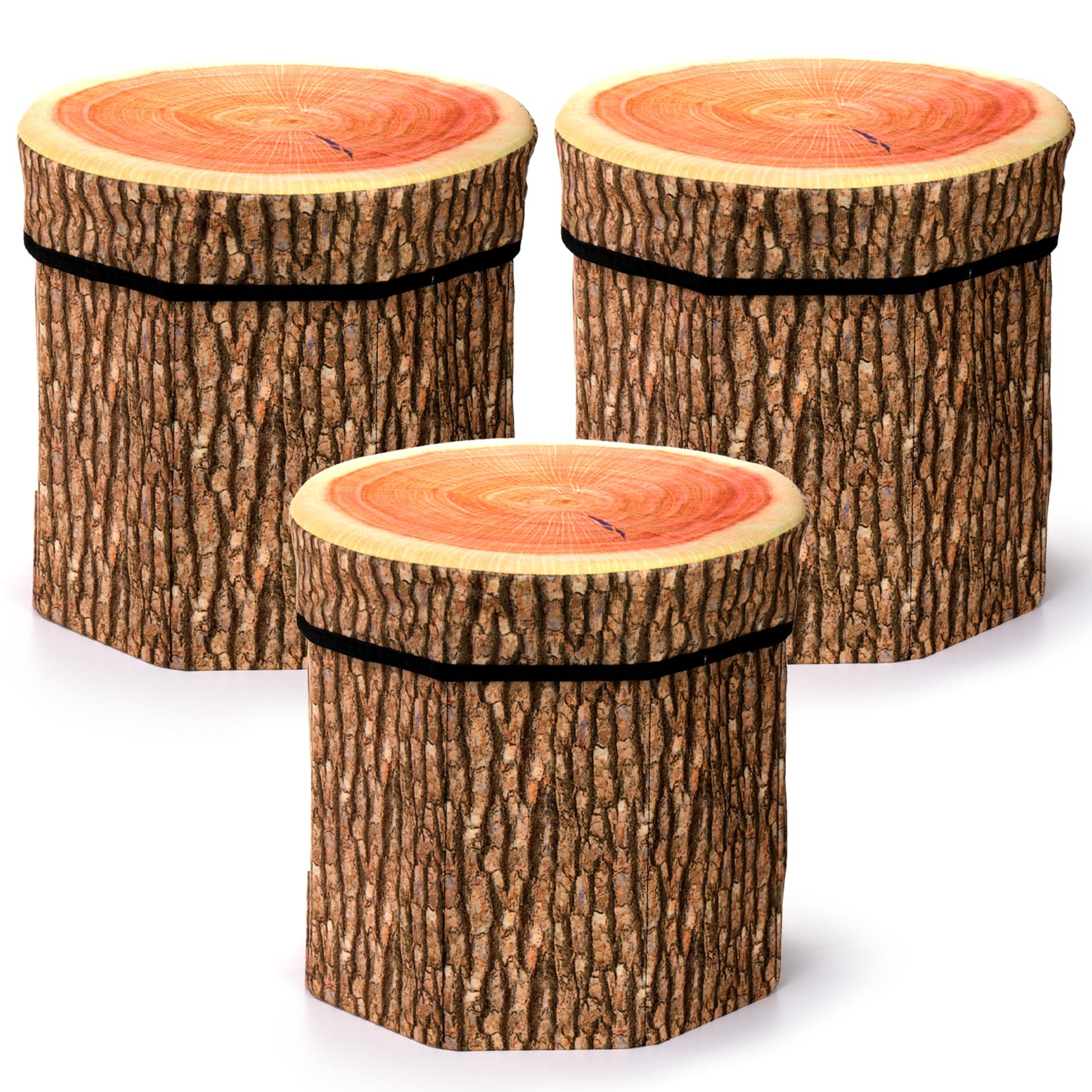 Amazon.com: Lawei 3 Pack Tree Stump Storage Stools, 12 x 12 Inches ...