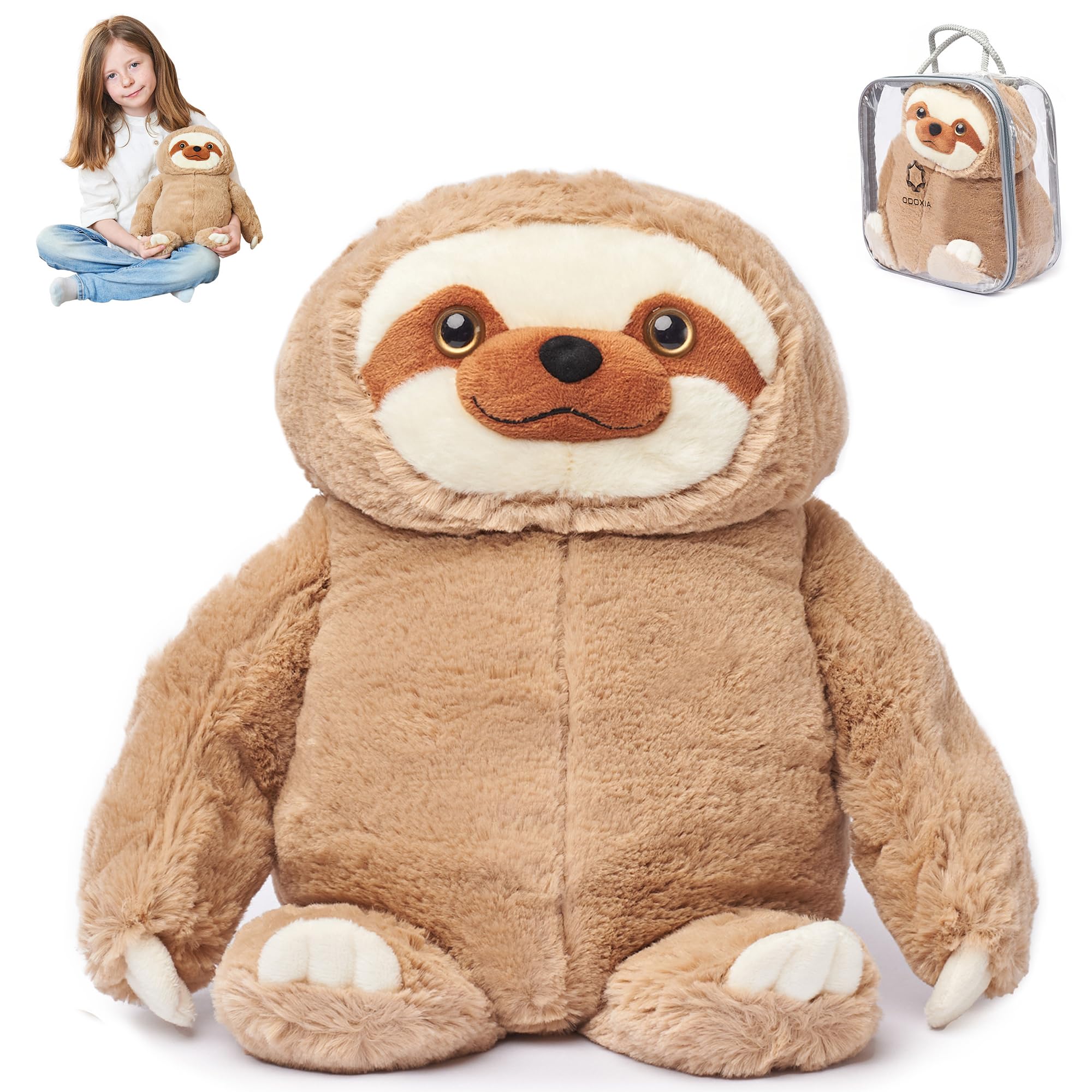 Snapklik.com : ODOXIA Weighted Animals For Anxiety 3.1lb Sloth Stuffed ...