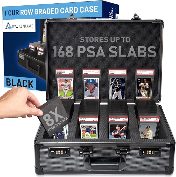 Amazon.com: Premium 4 Row PSA Slab Case For Graded Cards | 168 Graded ...