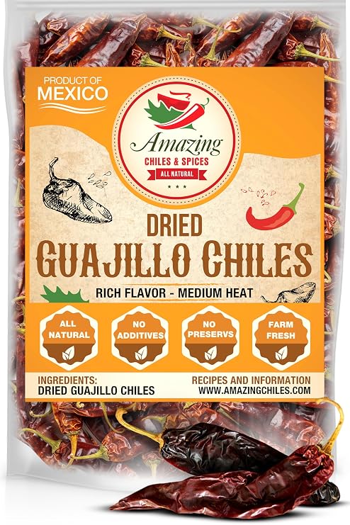 Amazon.com : Guajillo Chiles Peppers Dried Whole 4 oz – Natural and ...