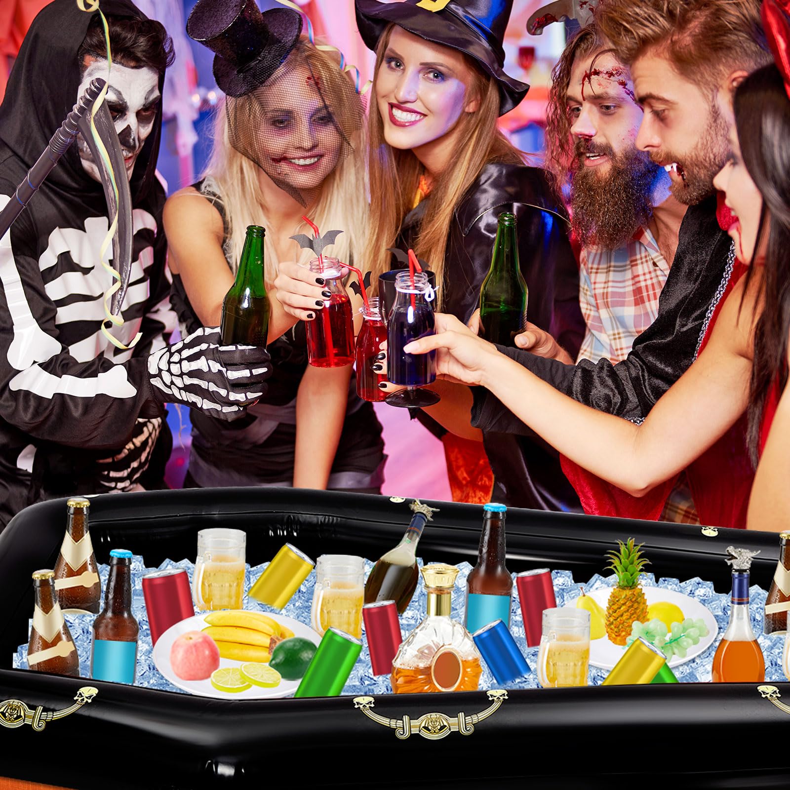 Snapklik.com : Aoriher 52 Inch Inflatable Coffin Cooler Fake Coffin ...