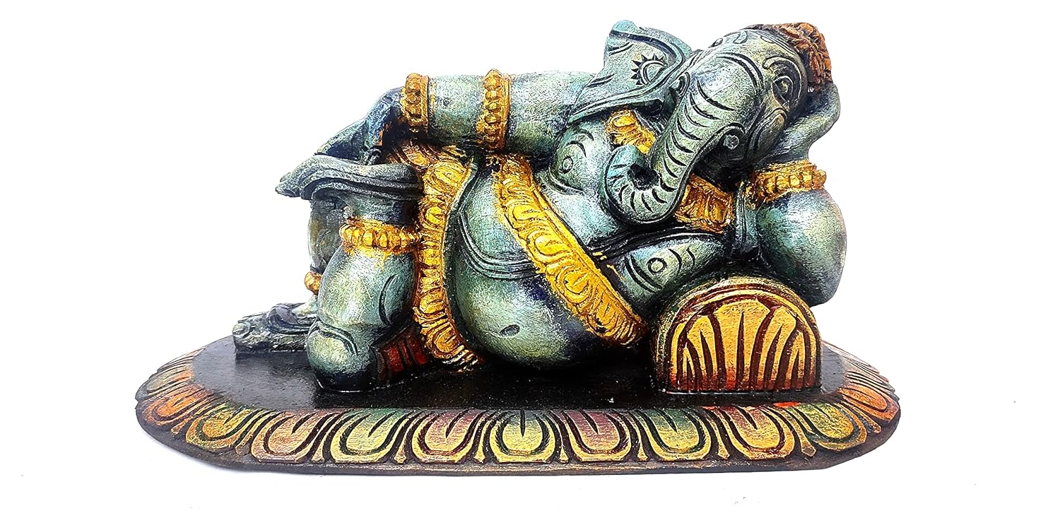 Buy Mermaid Collections Antique Finish (15 Inch Length) Ganesha Resting ...