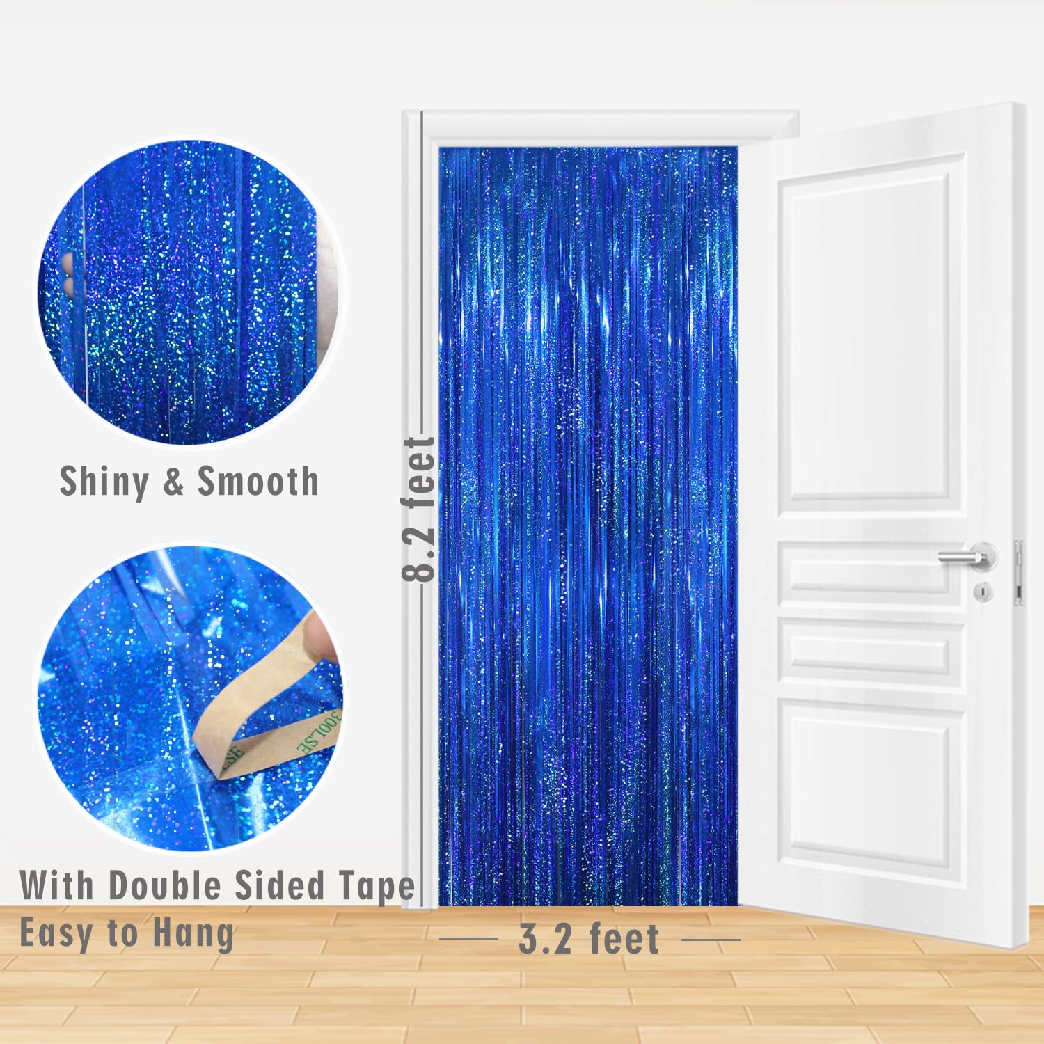 Snapklik.com : GOER 3.2 Ft X 8.2 Ft Metallic Tinsel Foil Fringe ...