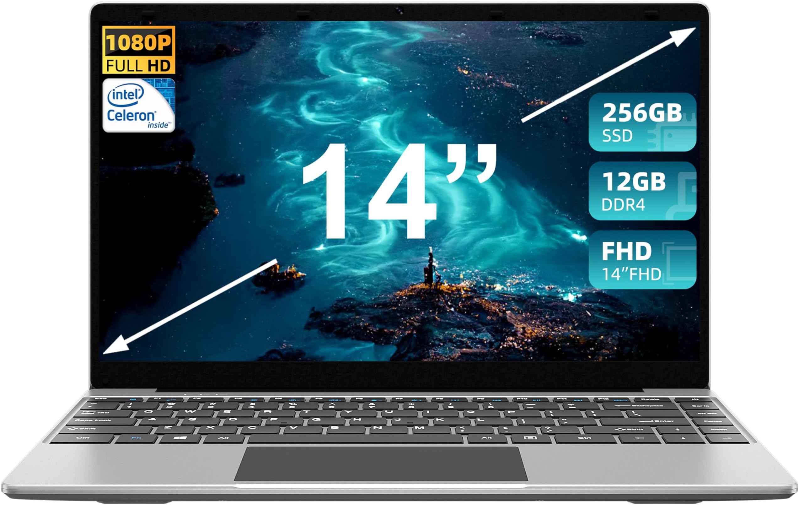 Amazon.com: jumper Laptop, 12GB LPDDR4 256GB SSD and Expandable 256GB ...