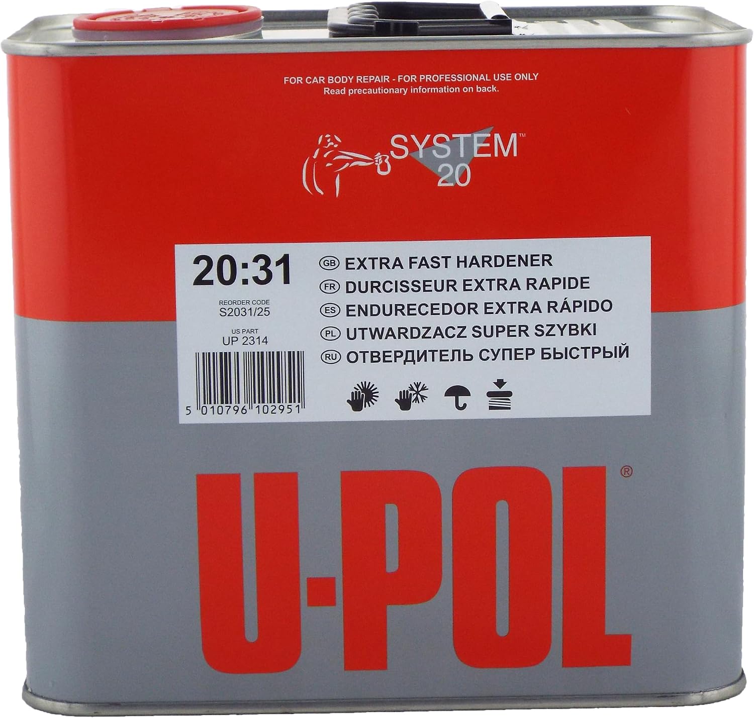 U-POL Extra Fast Hardener 2.5L tin Clear : Amazon.co.uk: Automotive