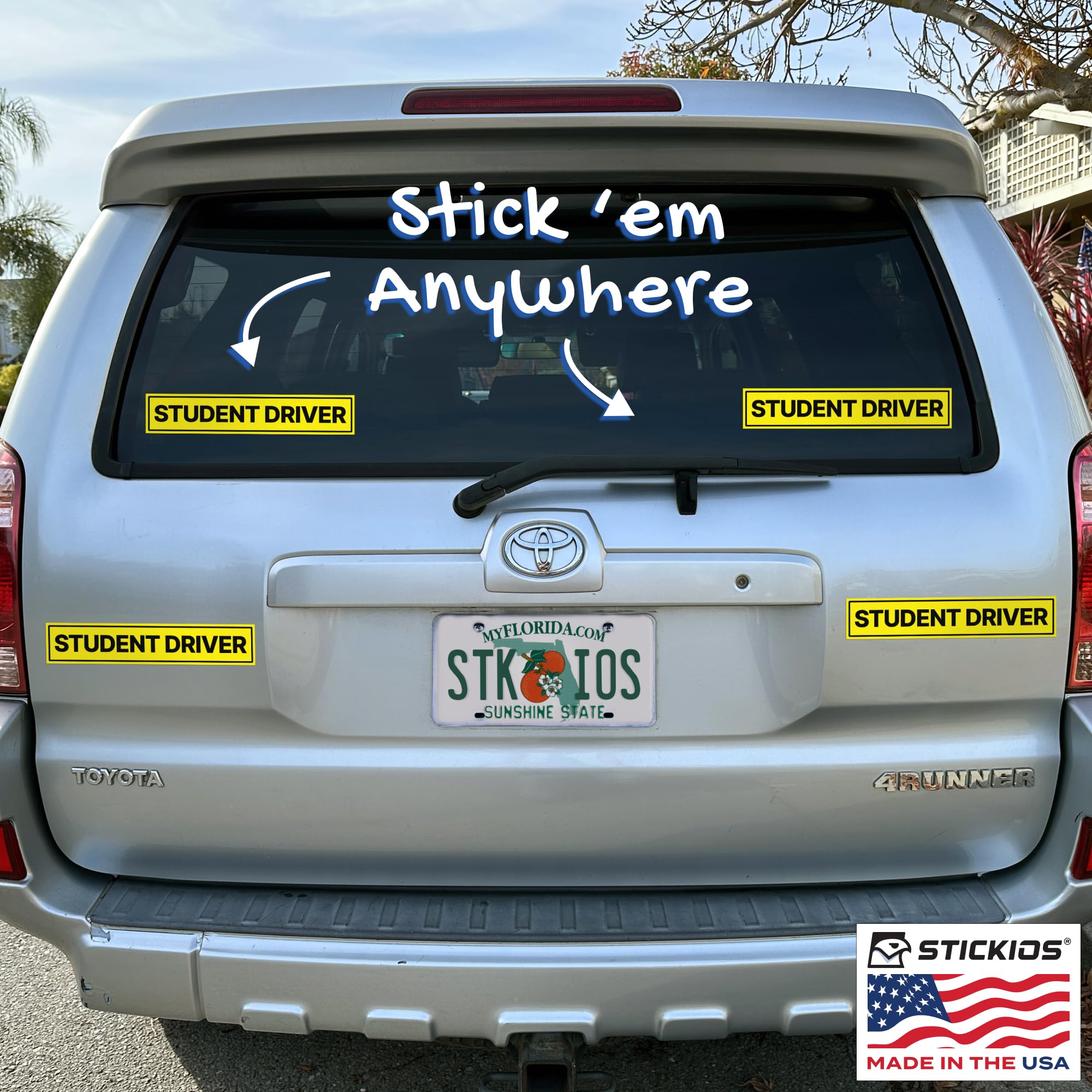 Snapklik.com : Stickios Non-Magnetic Student Driver Stickers ...