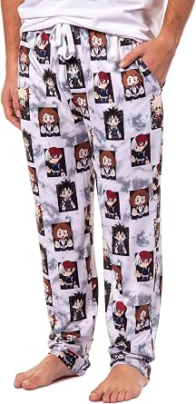 Bioworld My Hero Academia Men's Pajama Pants Izuku Midorya Bakugo Shoto ...