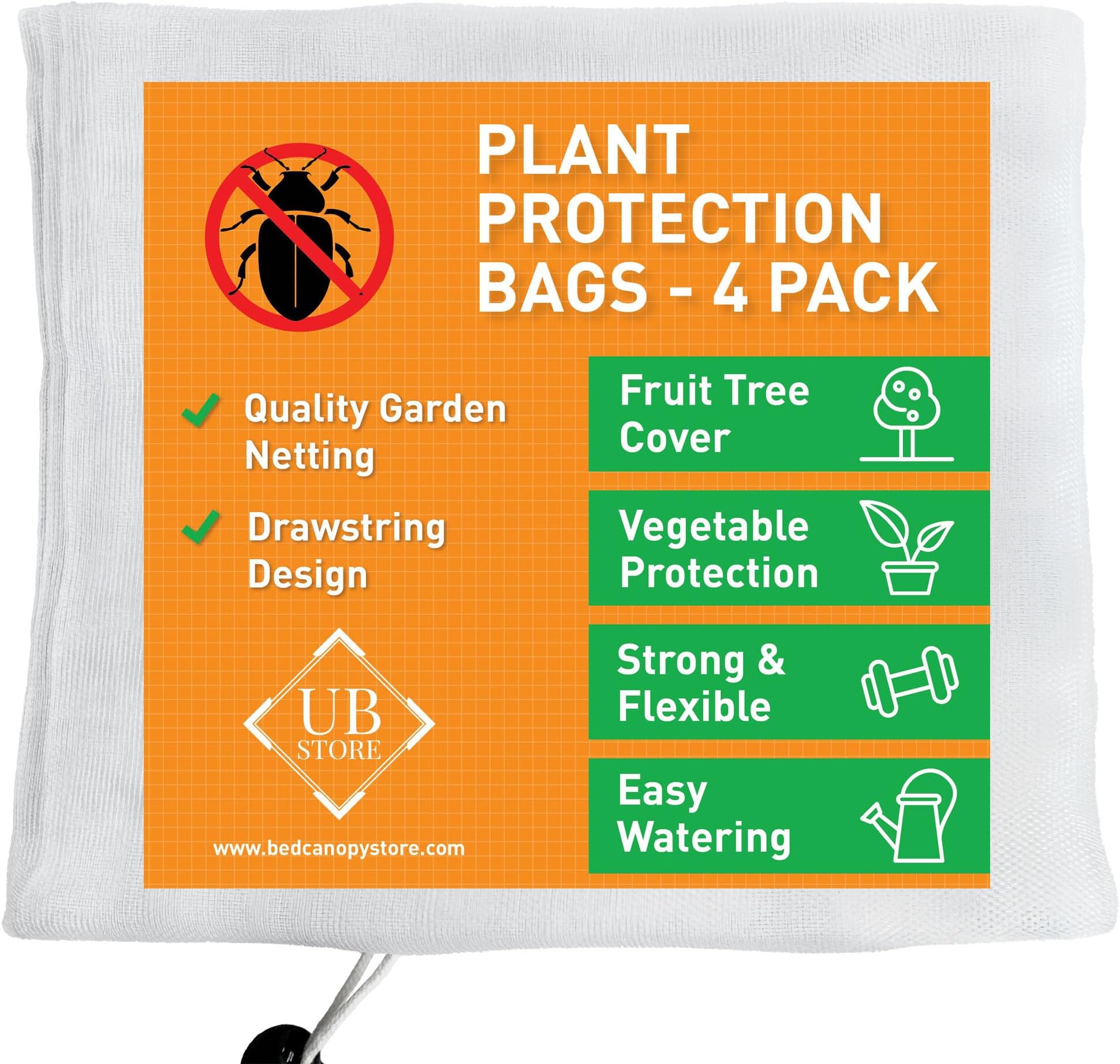 Amazon.com : Fruit Tree Netting Cover with Drawstring, 3 Packs 3.3x5ft ...