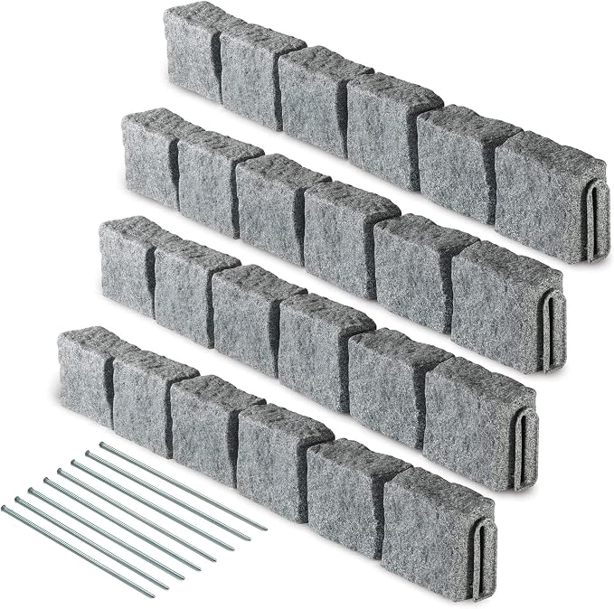 Amazon.com : Beuta Greystone Landscape Edging for Lawn & Garden ...