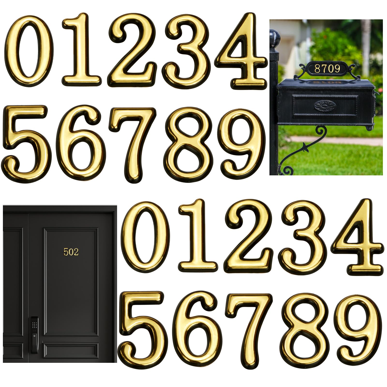 Amazon.com: opasyo 30 Pieces Mailbox Numbers for Outside 2 inch 0-9 ...