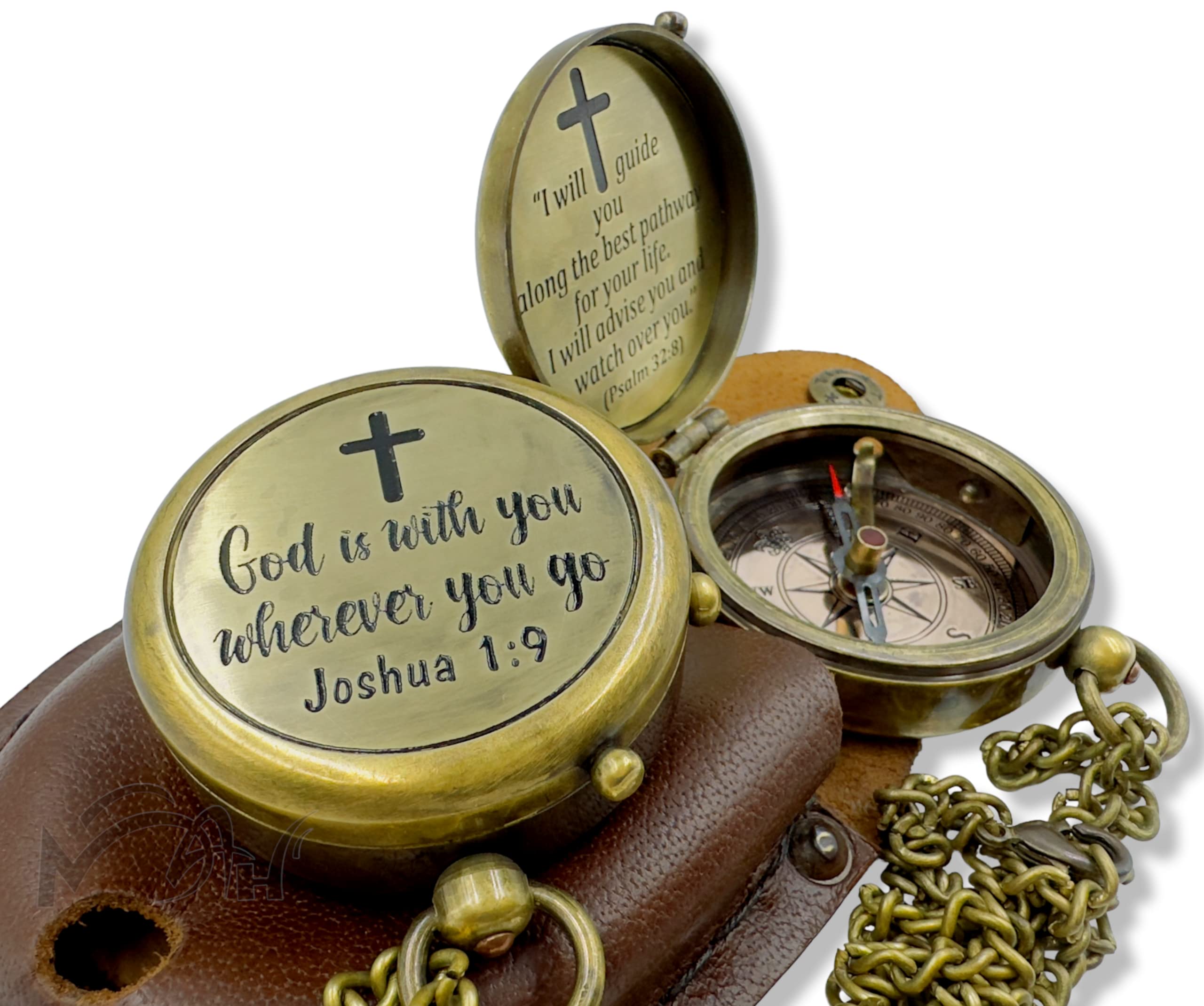 MARINE ART HANDICRAFTS Brass Compass for Religious Gifts, Confirmation ...