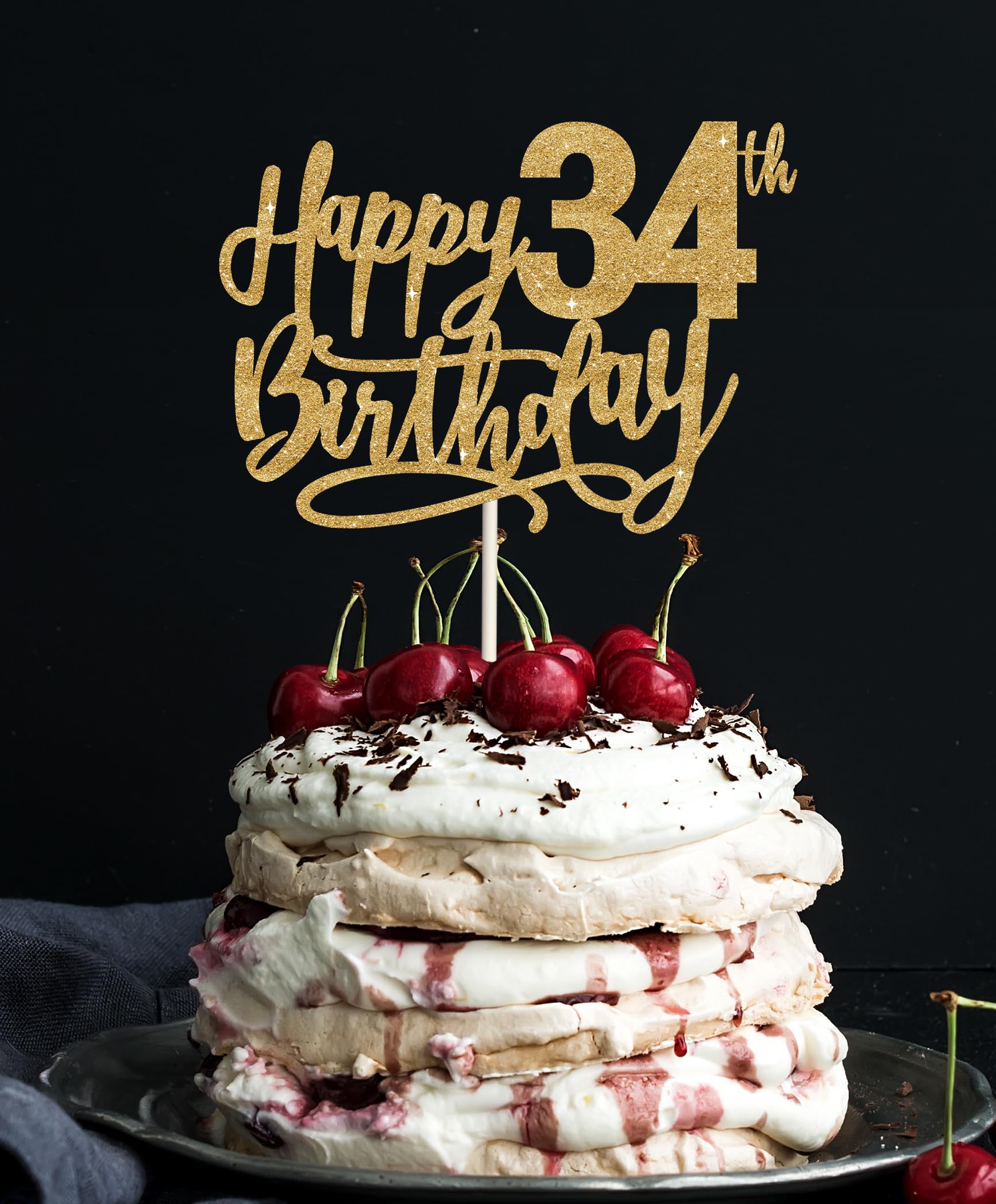 Snapklik.com : 34 Birthday Cake Toppers,34th Birthday Decorations, 34th ...