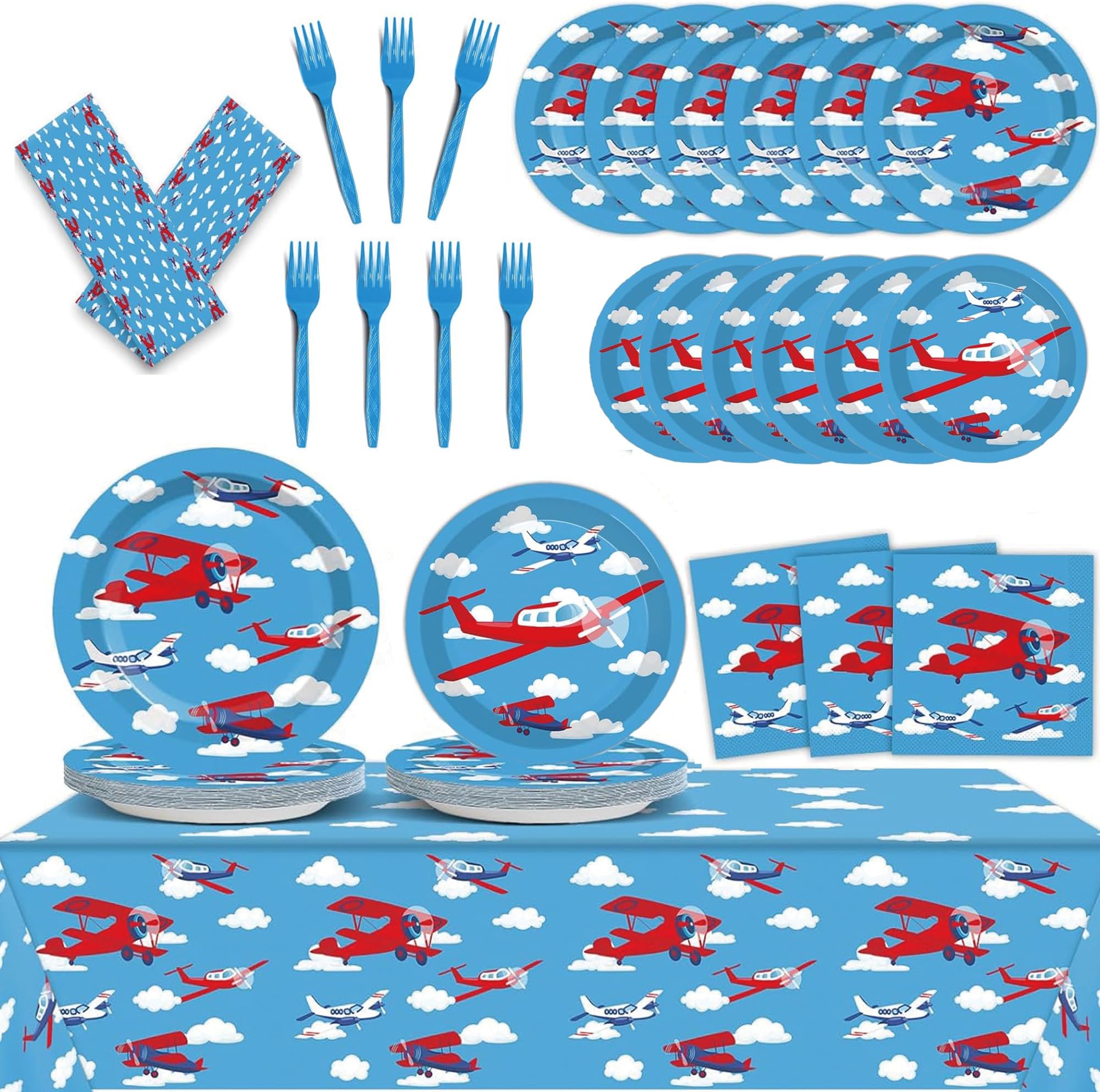 Amazon.com: Wonmelody Airplane First Birthday Decor Airplane 1st ...