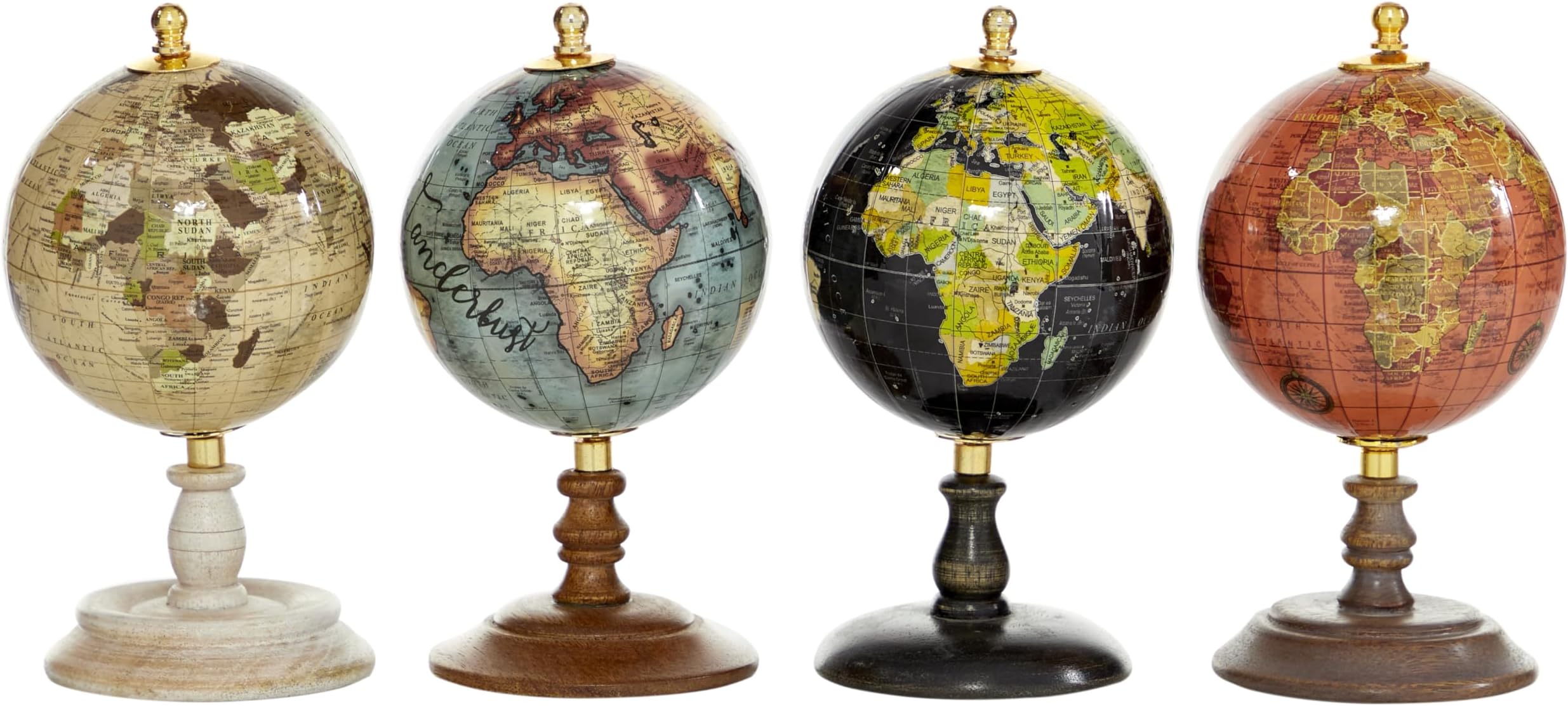 Amazon.com: Annova Mini Antique Globe 4-inch / 10 cm - Swivels in All ...