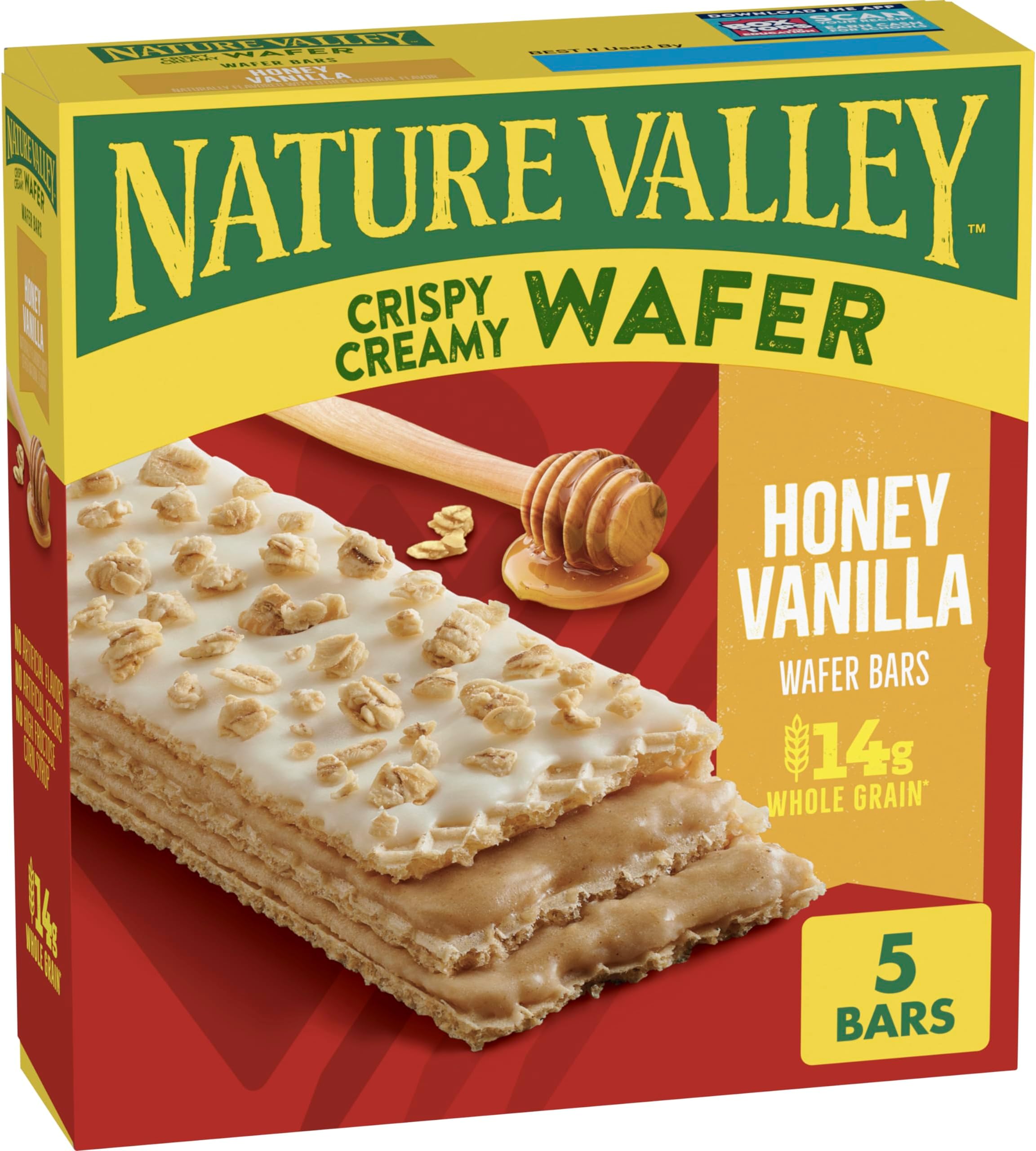 Amazon.com: Nature Valley Crispy Creamy Wafer Bars, Honey Vanilla ...