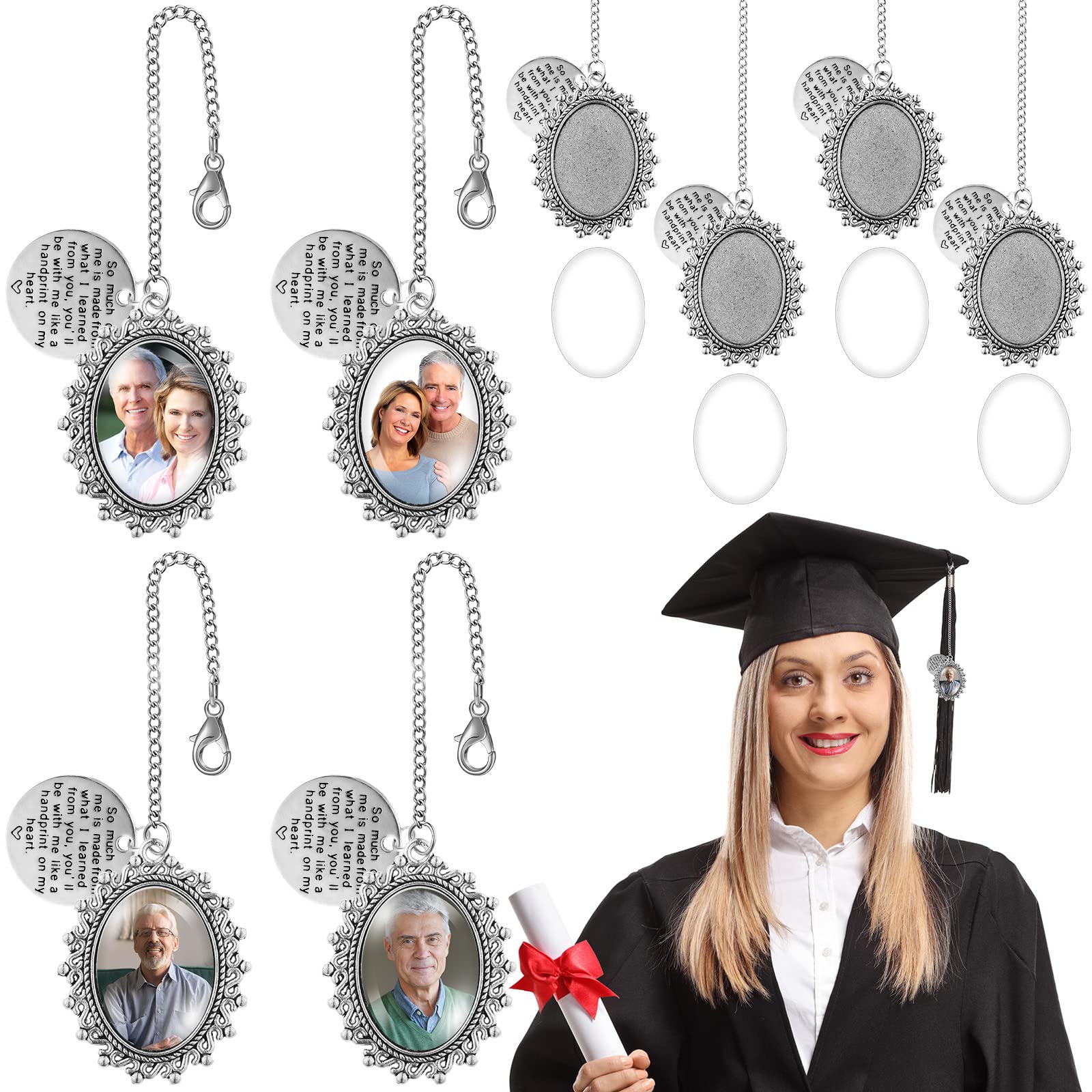 Snapklik.com : 4 Pieces Graduation Cap Photo Charm 2026 Personalized ...